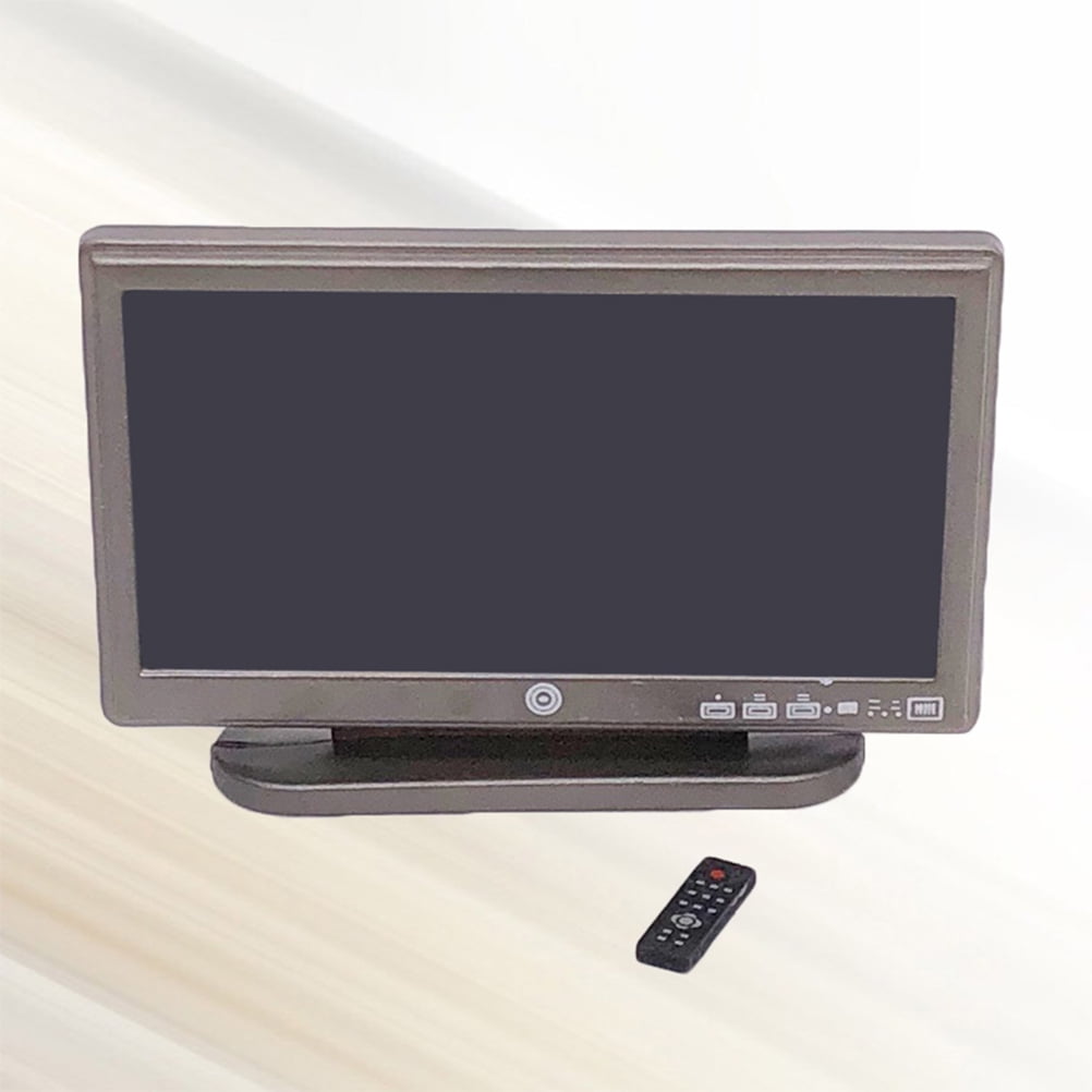 HEMOTON 1:12 mini house Miniature Mini Wide Screen Television Pretend ...