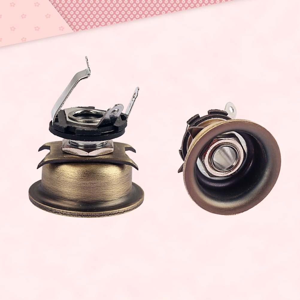 HEMOTON 1 PC 6.35mm 1/4"Jack Stereo Output Socket Guitar Output Jack ...