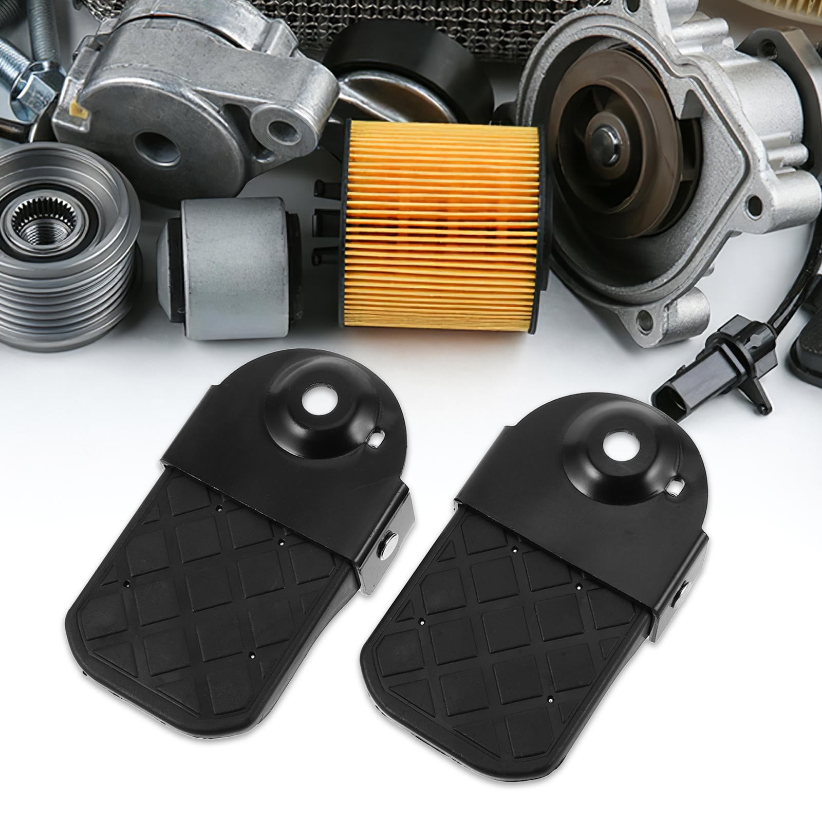 DEEPCRAFF ATV Passenger Foot Rest Black Aluminum Alloy 1 Pair Universal ...