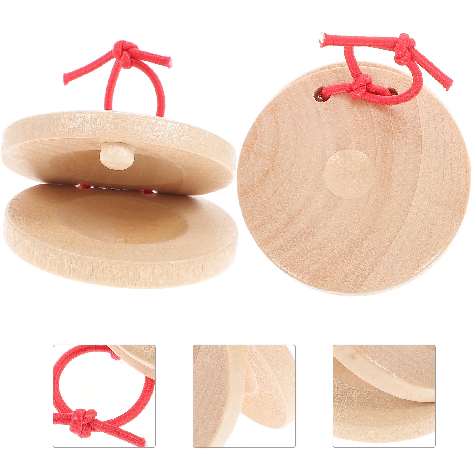 HEMOTON 1 Pair Wooden Castanets for Childrens Intellectual Development ...