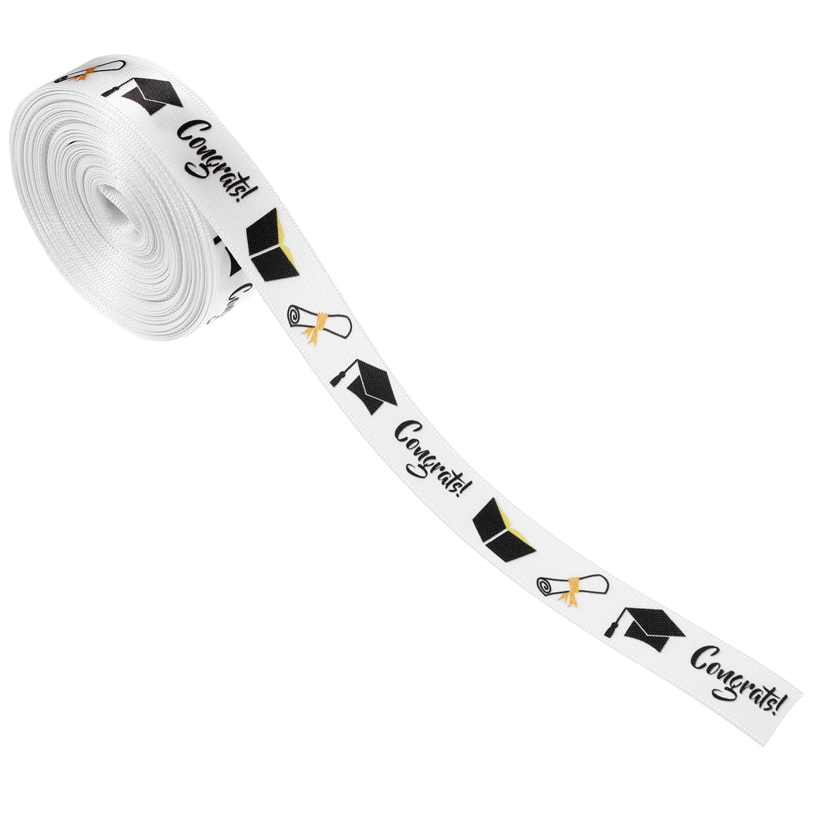 HEMOTON 1 Roll Graduation Season Packaging Tape Congrats Grad Ribbon ...