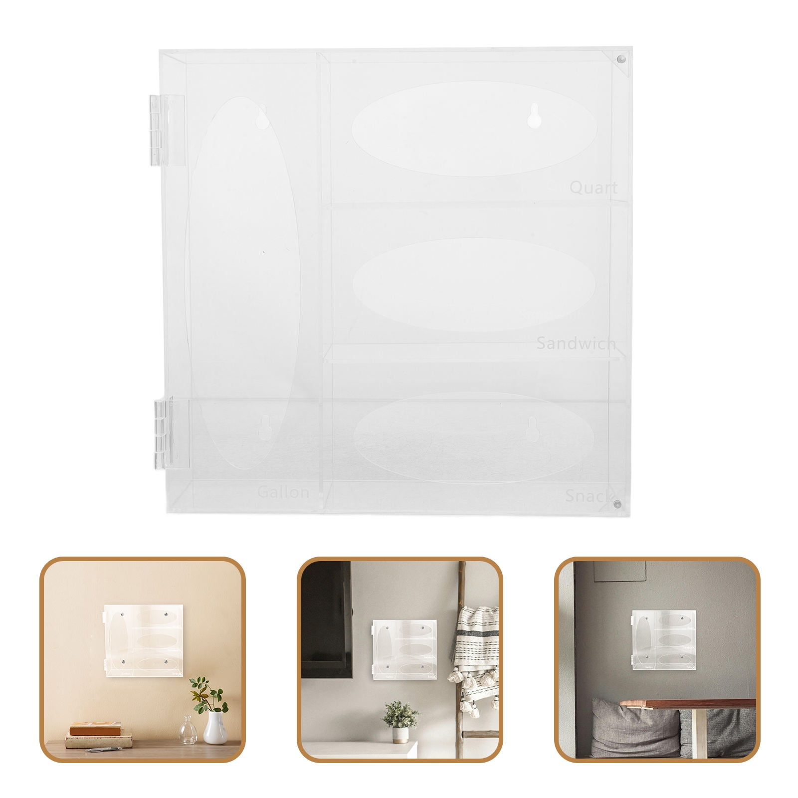 HEMOTON 1 Set Acrylic Mask Dispenser Wall Mount Mask Dispenser Clear ...