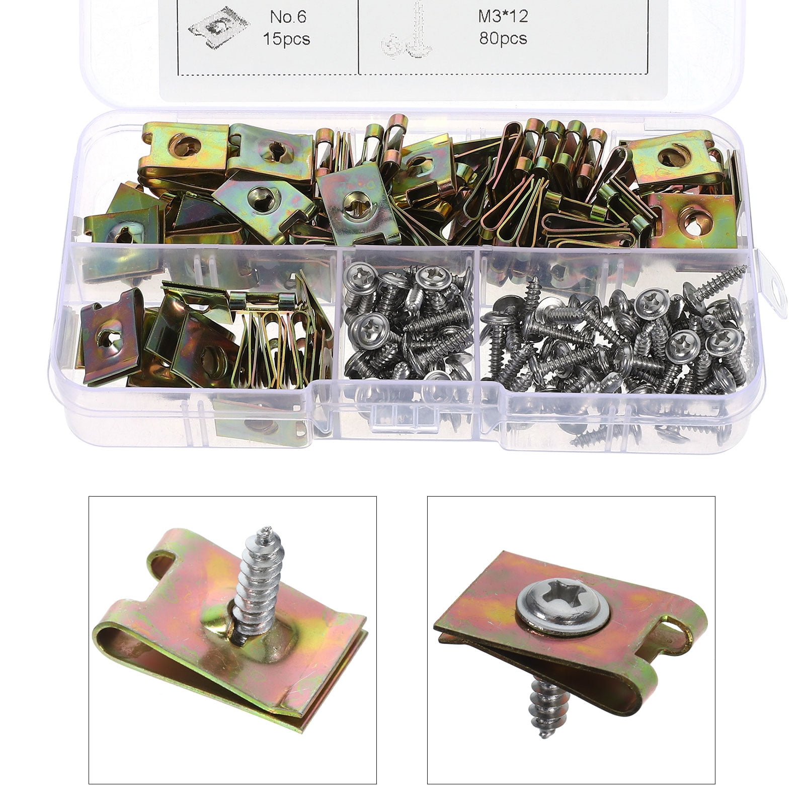 HEMOTON 1 Set Car Trim Clips Retainer Clips Car U Clips Retainers ...