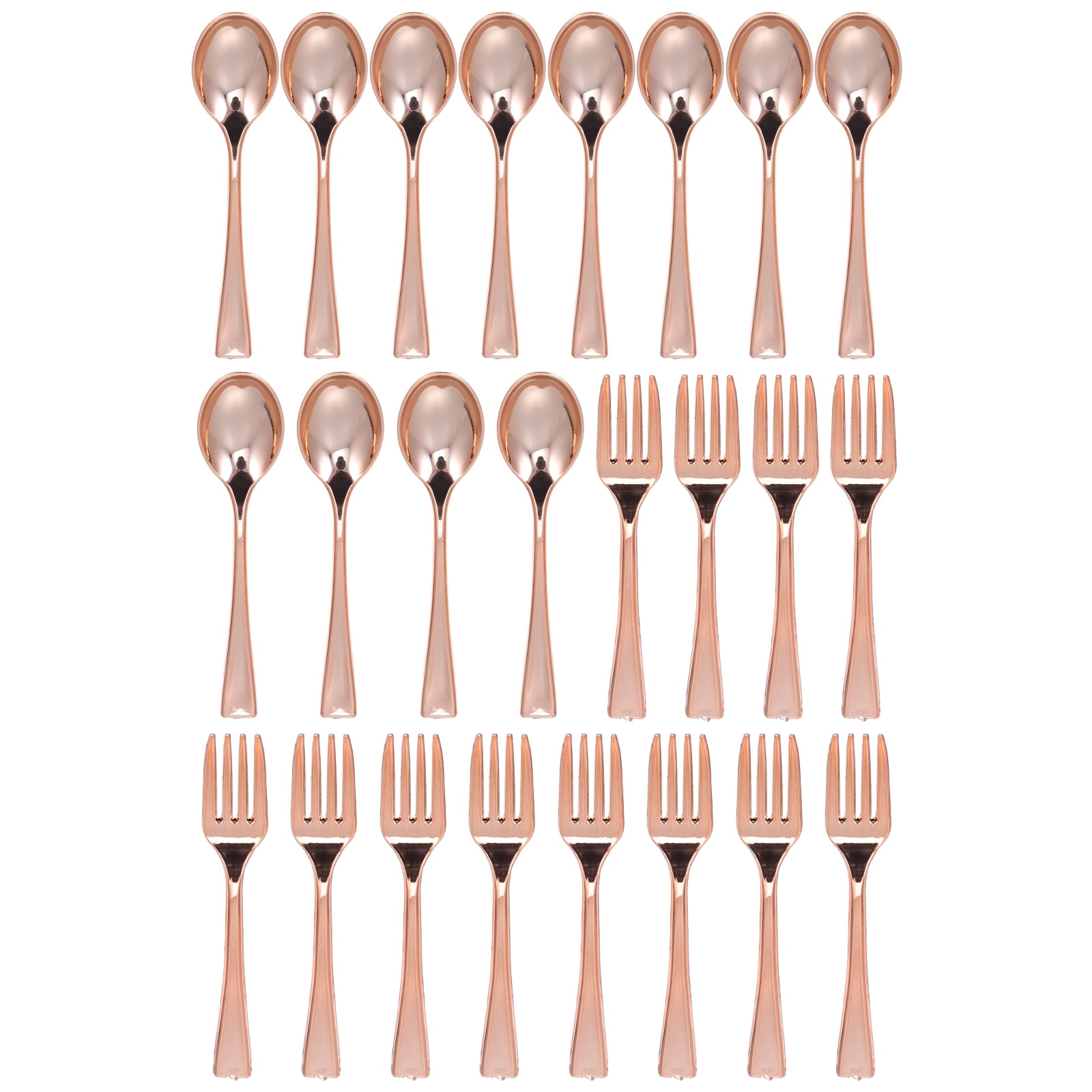 HEMOTON 1 Set Disposable Spoons and Forks Mini Tablewares Dessert ...