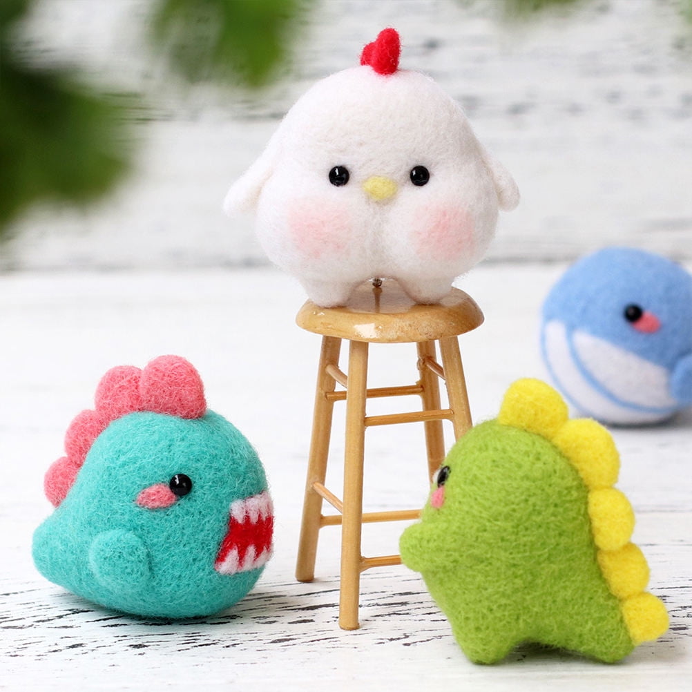 Phenofice 1Set Wool Felting Starter Kit Sky Blue DIY Material Kit for ...