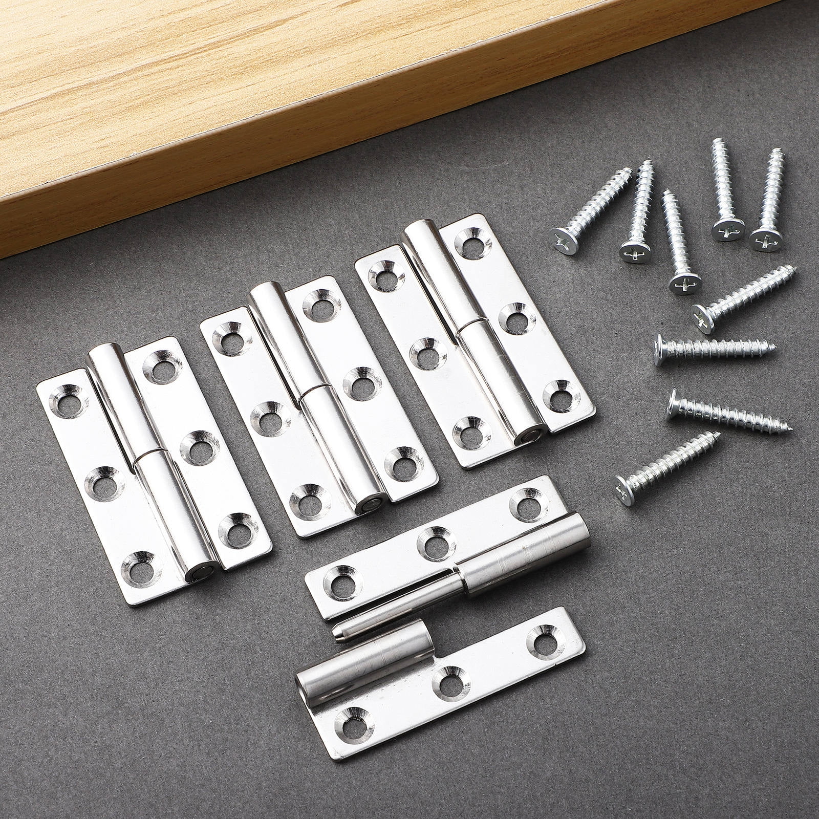 HEMOTON 1 Set Door Hinges Stainless Steel Window Hinges Hardware with ...