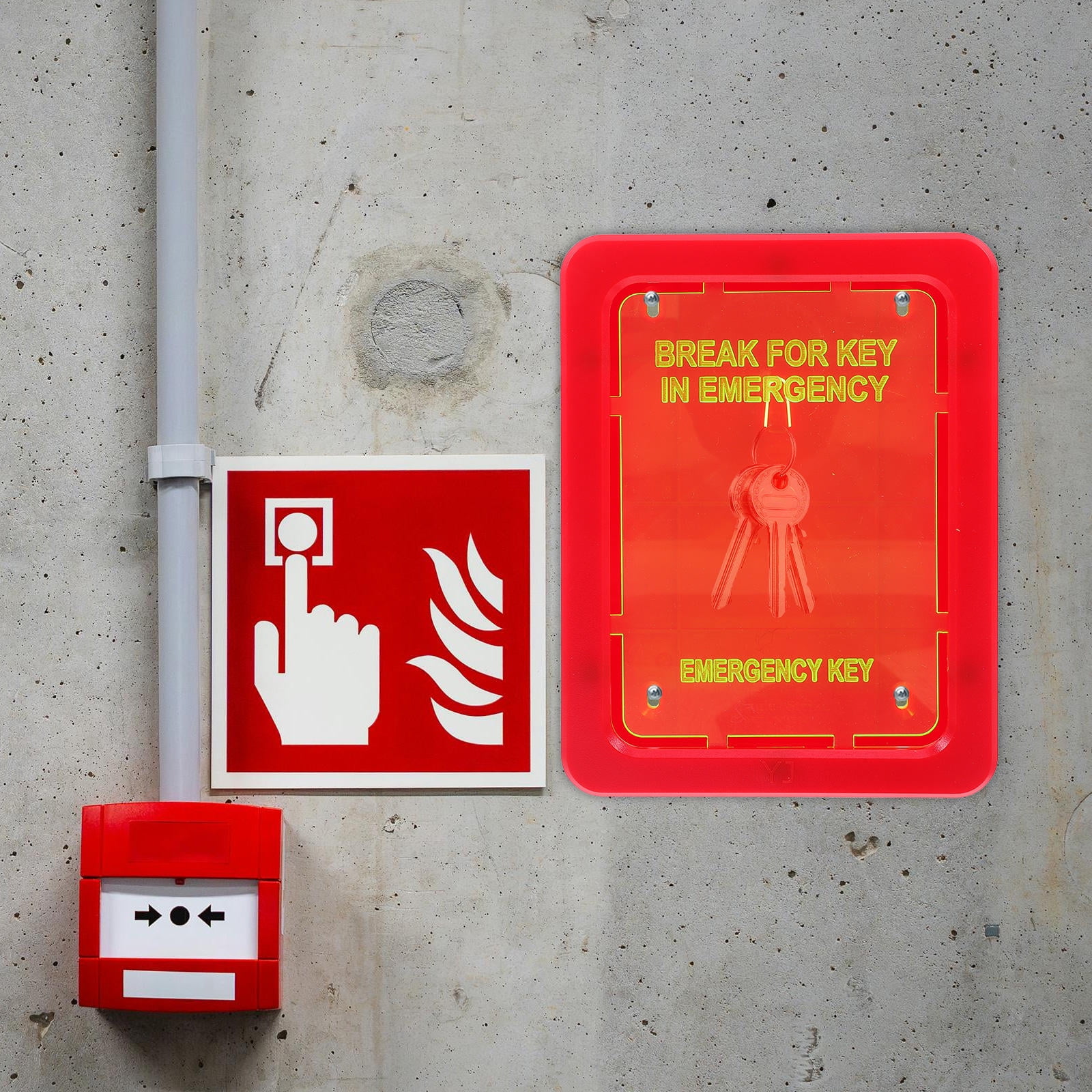 SOPOTUTU Key Lock Box Apartment Secure Storage Red ABS 1 Set - Walmart.com