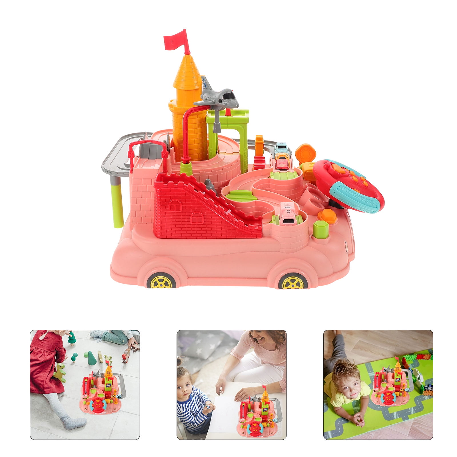 Hytrove Toddler Race Track Race Track Set Multi Plastic 1 Set Parking ...