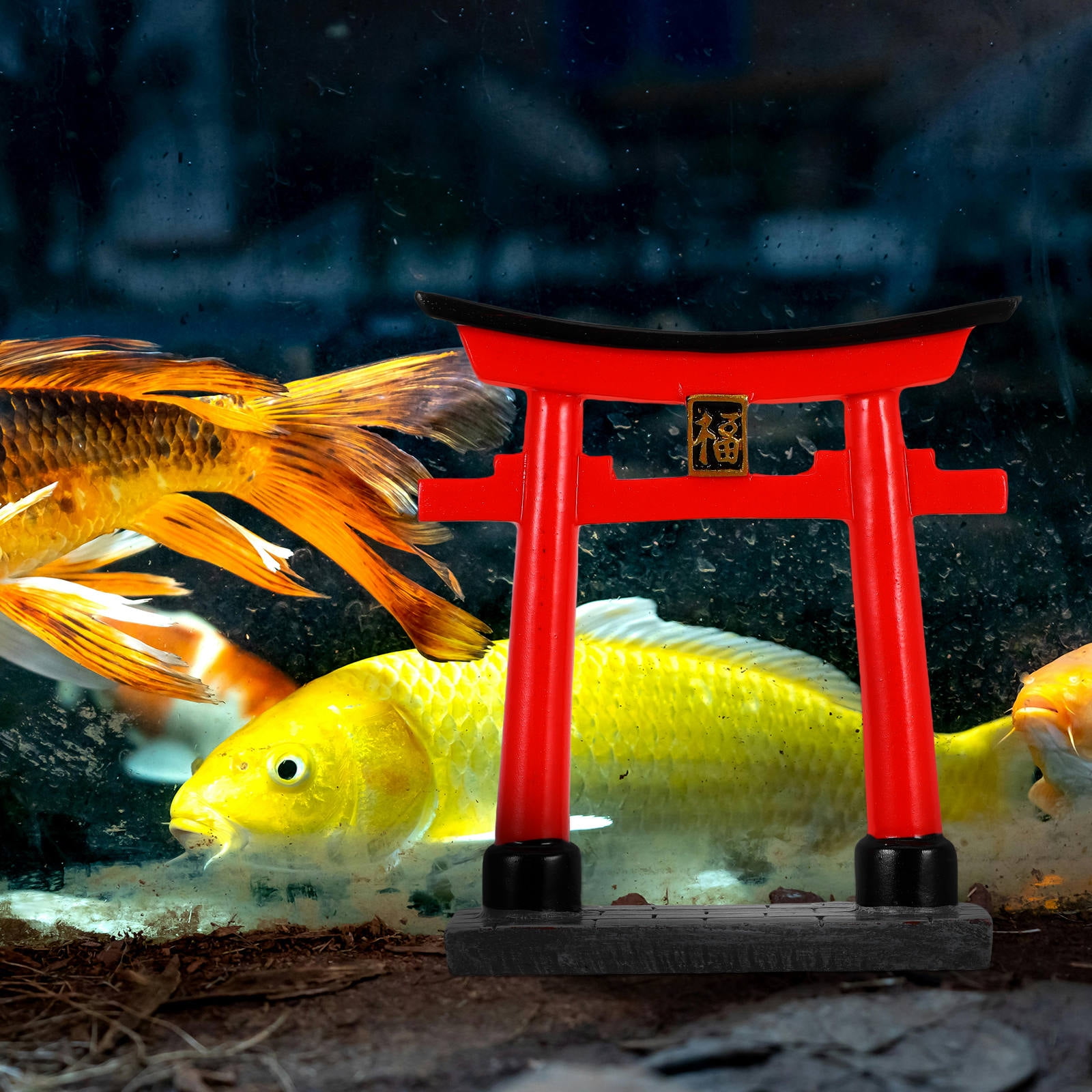 HEMOTON 1 Set Mini Japanese Torii Gate Model for Garden Decor and Fish ...