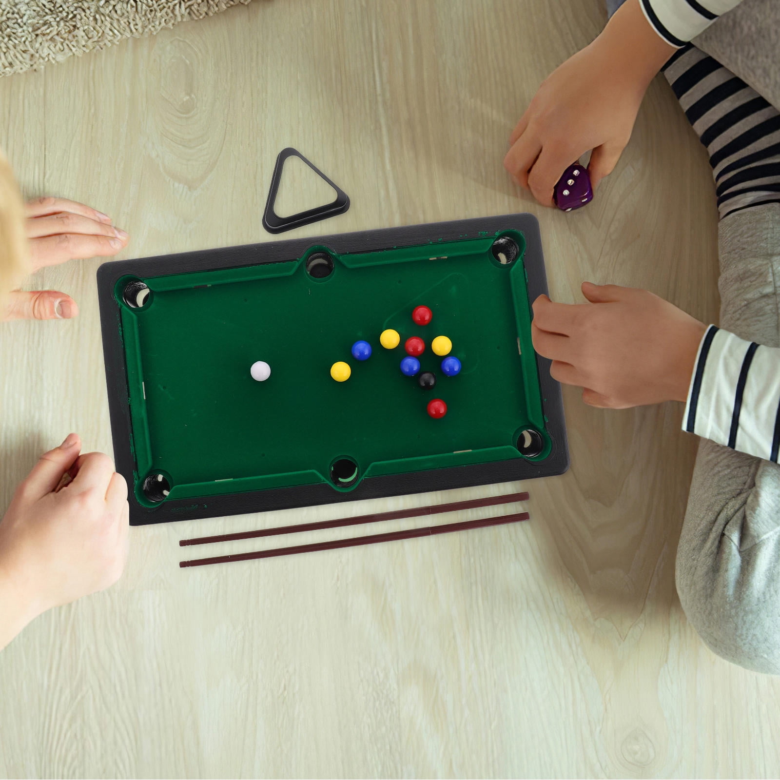 HEMOTON 1 Set Mini Pool Table for Kids Portable Children Billiards ...