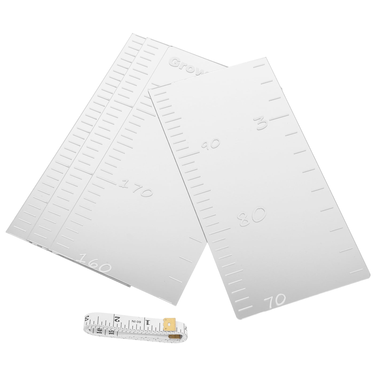 HEMOTON 1 Set Mirror Height Chart For Wall Acrylic Growth Ruler Child ...