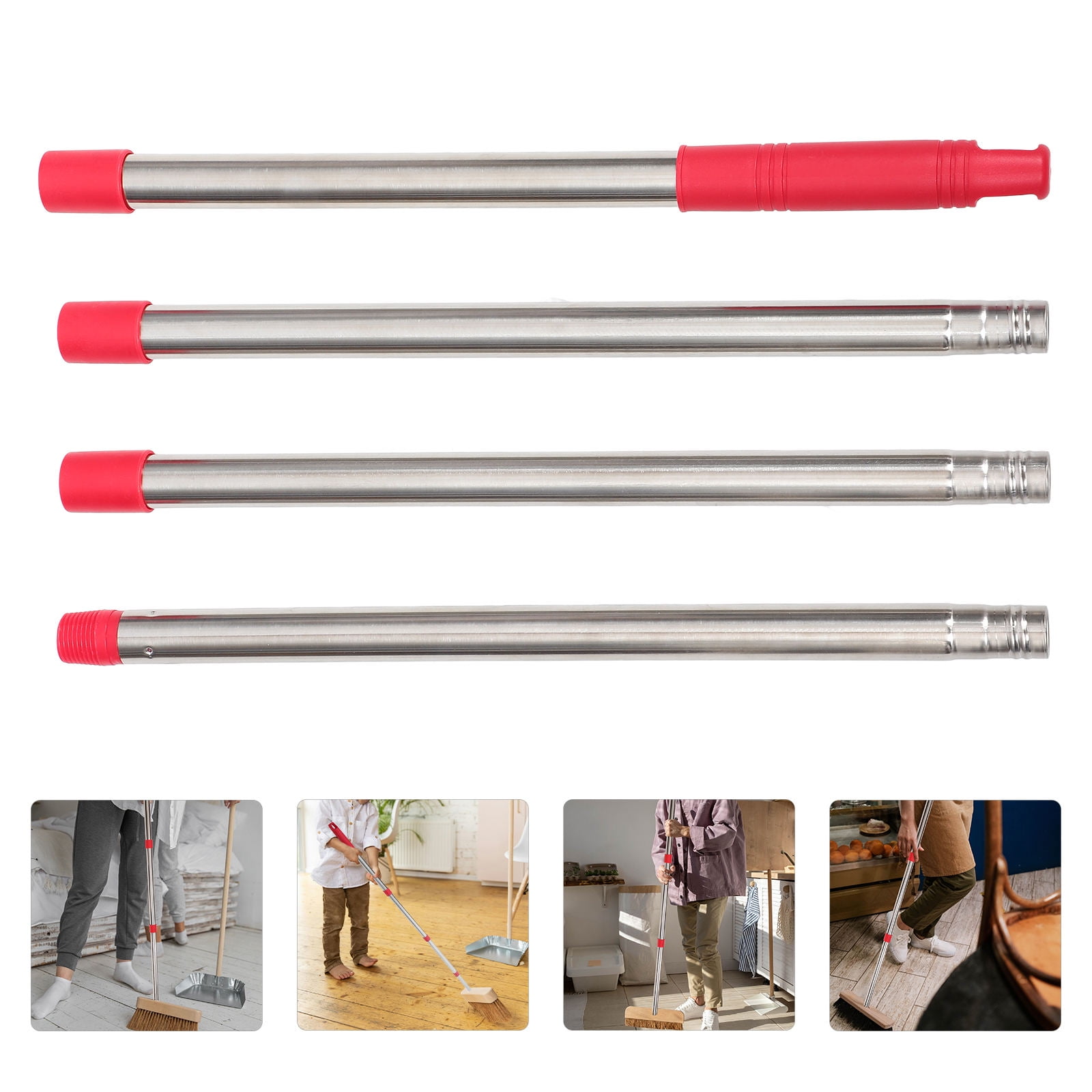 HEMOTON 1 Set Mop Stick Mop Replacement Pole Floor Mop Stainless Steel ...