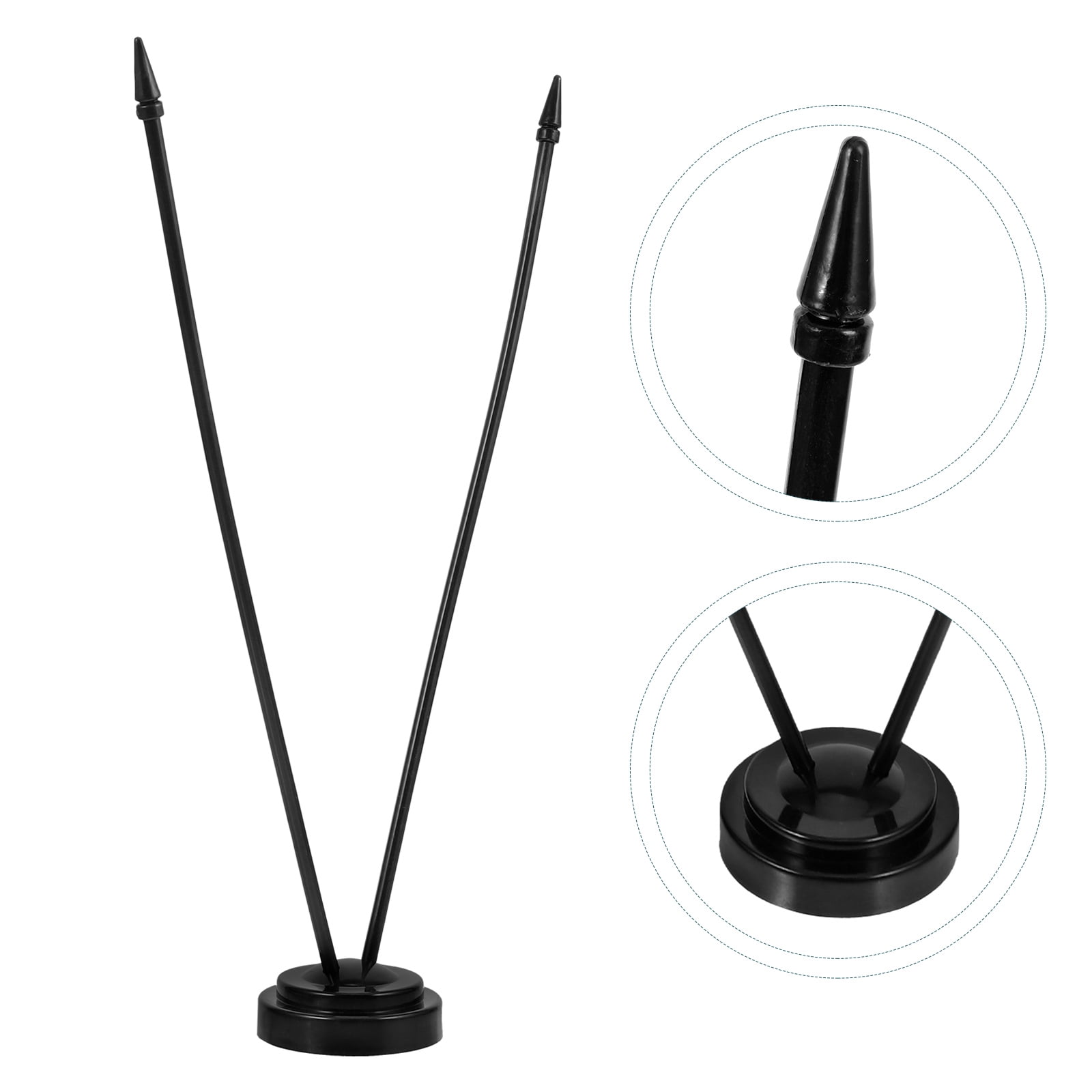 HEMOTON 1 Set Office Small Flag Holder Desk Mini Flag Stand Mini Flag ...