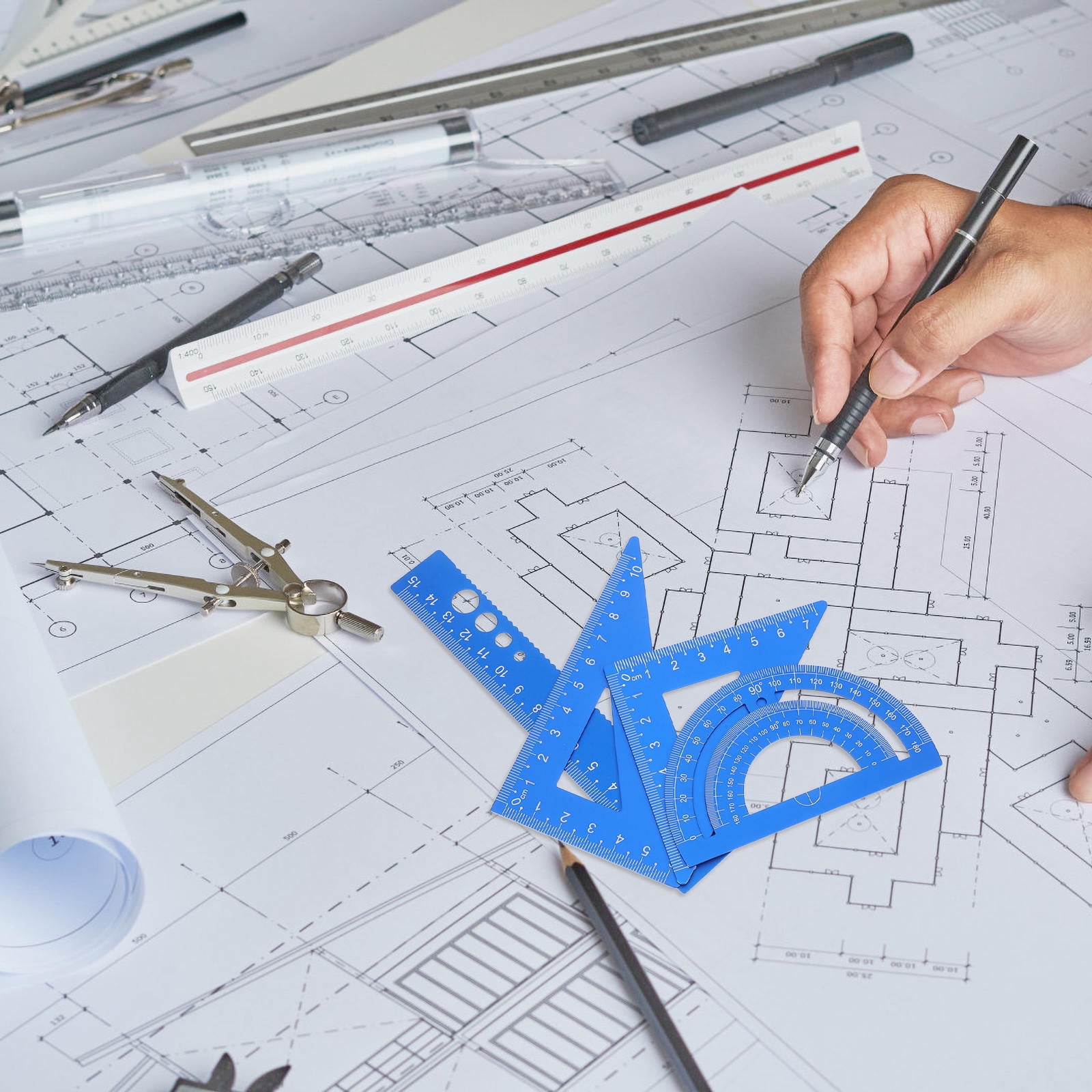 HEMOTON 1 Set Ruler Protractor Set Ruler Set Protractor Ruler ...