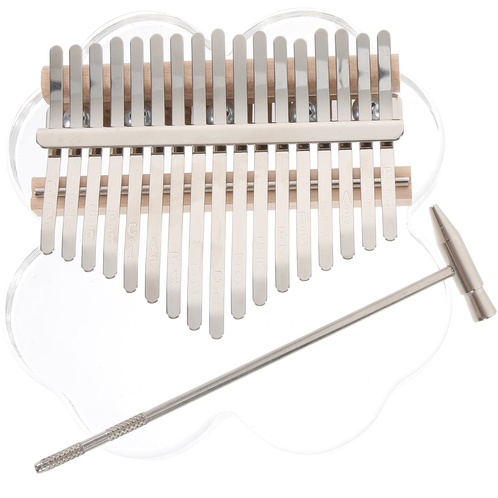 HEMOTON 1 Set Small Kalimba 17 Keys Thumb Piano Kit Beginner Musical ...