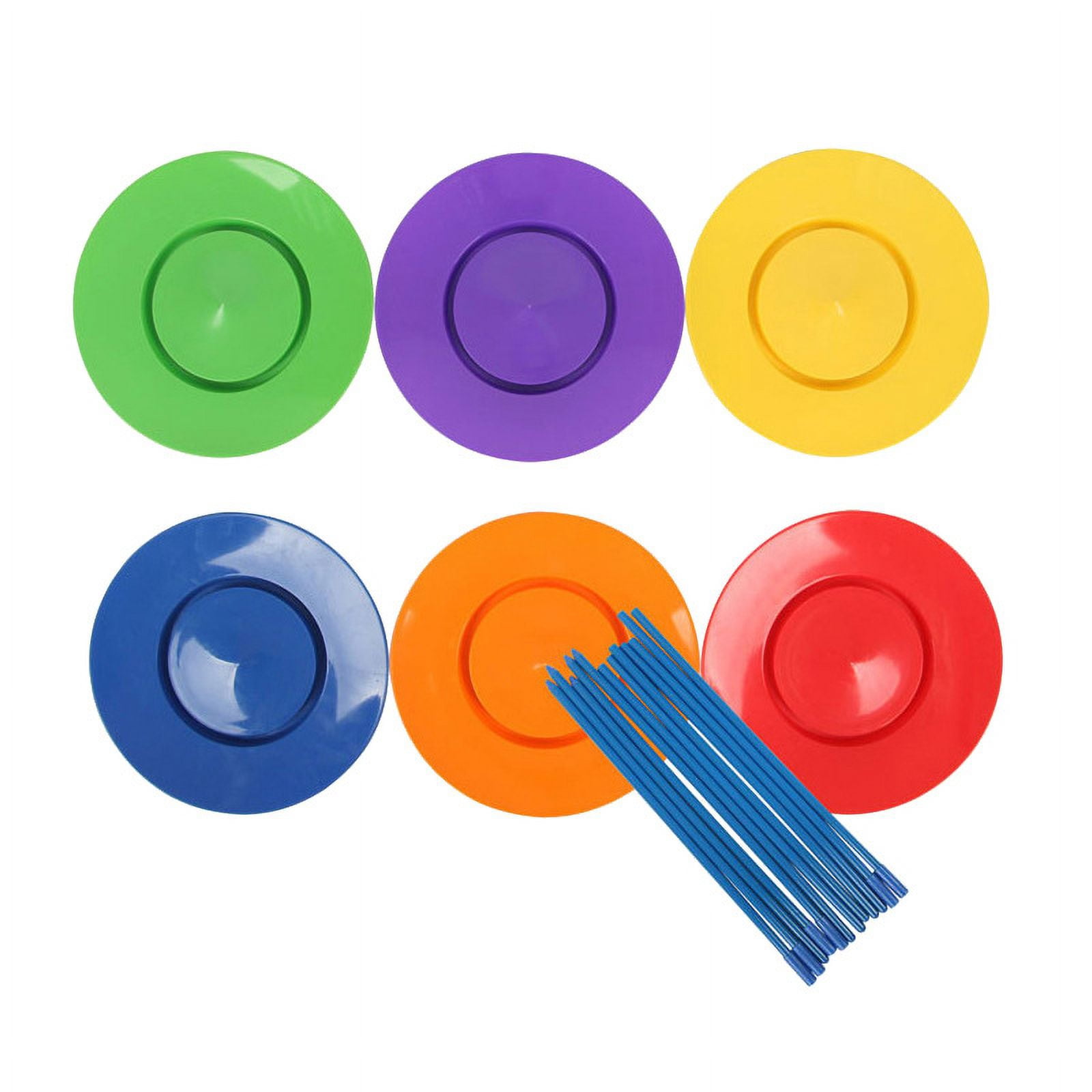HEMOTON 1 Set Spinning Plate With Stick Juggling Props Birthday Toy For ...