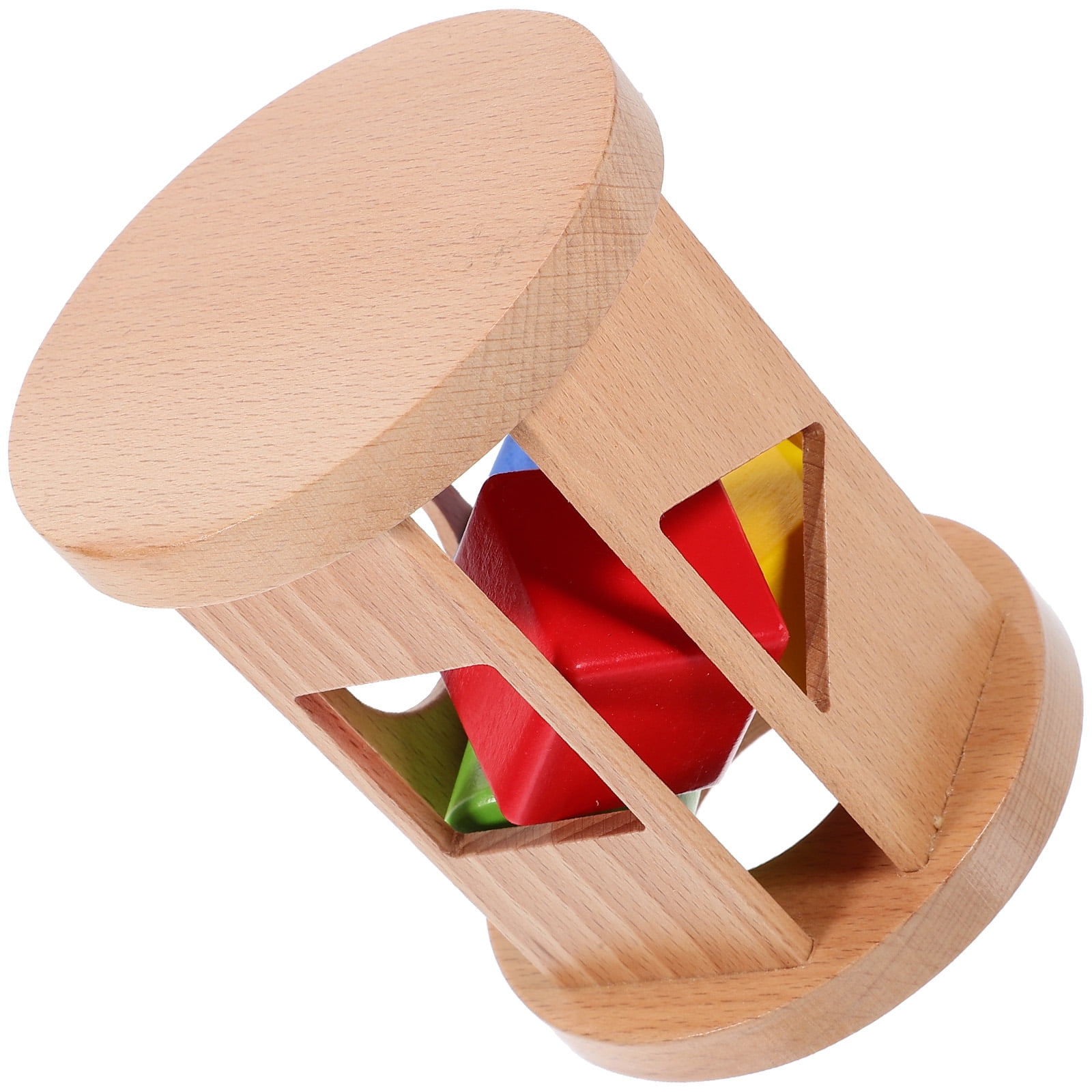 HEMOTON 1 Set Wooden Rolling Shape Sorter Cube Shape Sorting Fine Motor ...