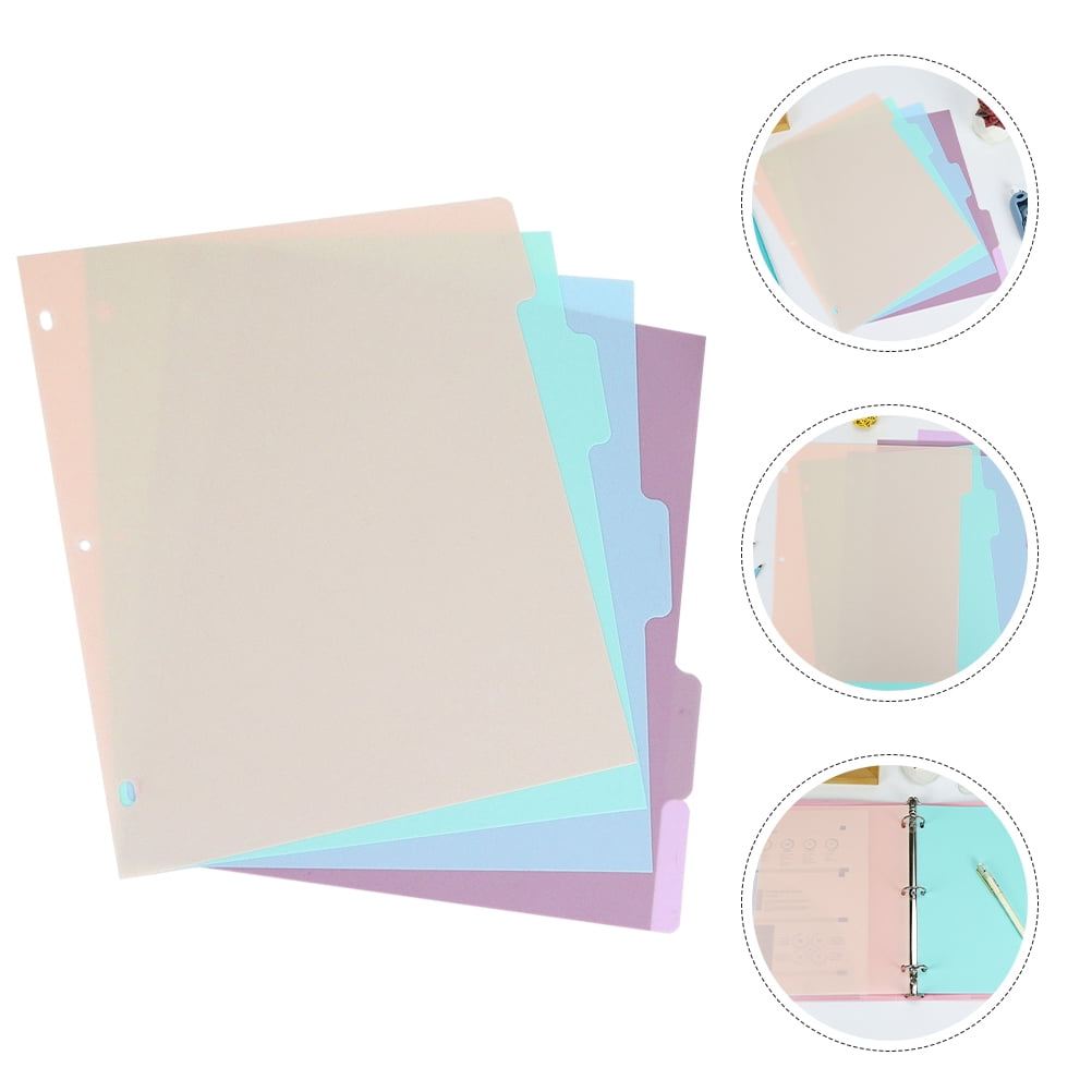 HEMOTON 1 Set of Binder Dividers with Tabs A4 Size Journal Inserts ...