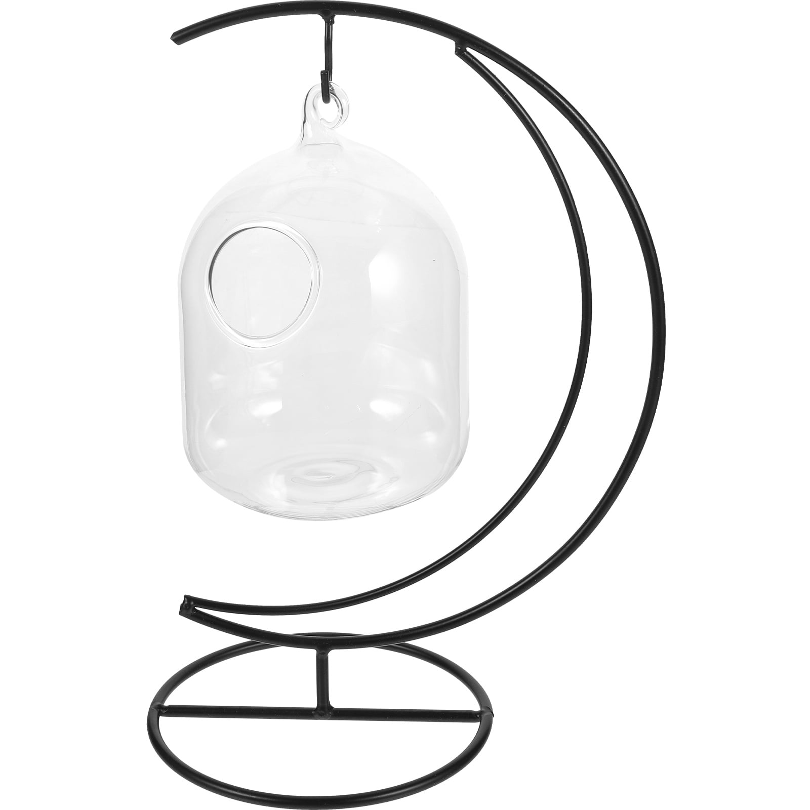 HEMOTON 1 Set of Desktop Hanging Glass Fish Tank with Stand Table ...