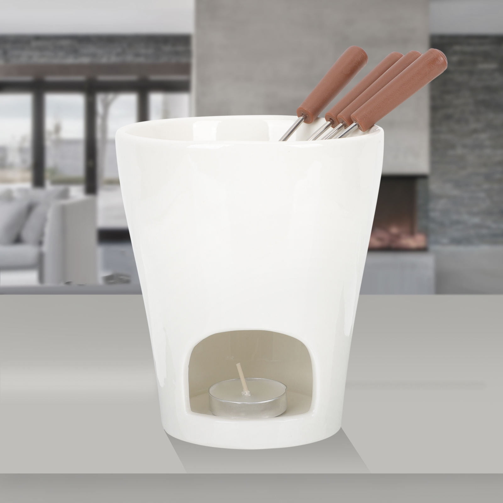 HEMOTON 1 Set of Household Butter Fondue Ceramic Melting Pot Cheese ...