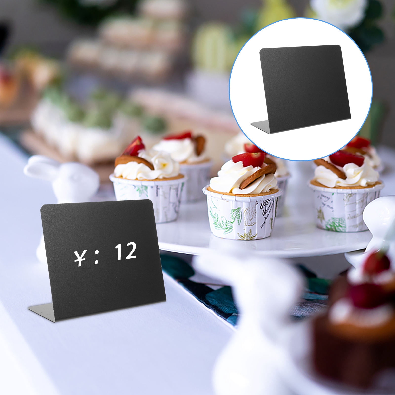 HEMOTON 1 Set of Plastic Chalkboard Signs Tabletop Message Boards ...