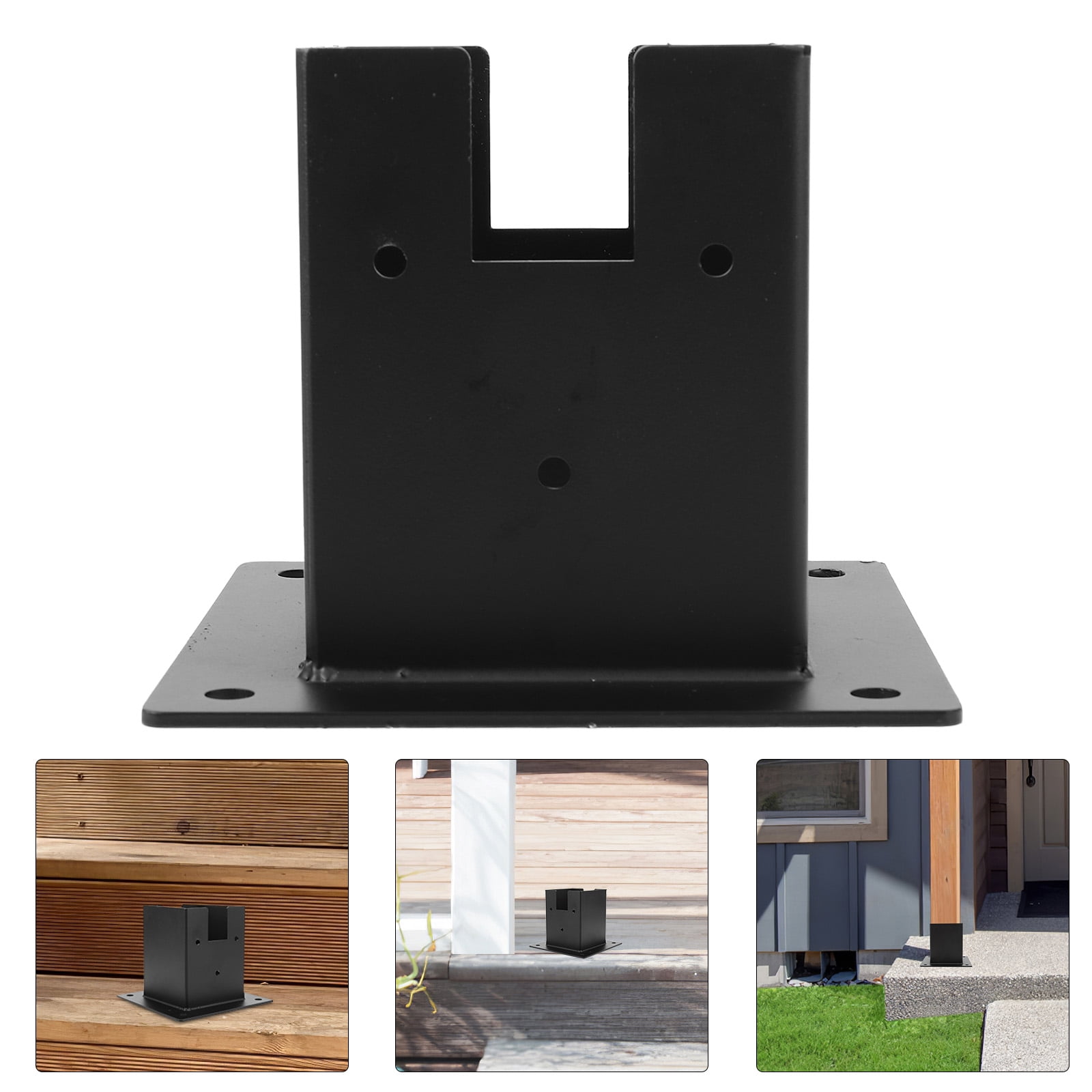 HEMOTON 1 Set of Post Base Protector Heavy Duty Mailbox Bracket Base ...