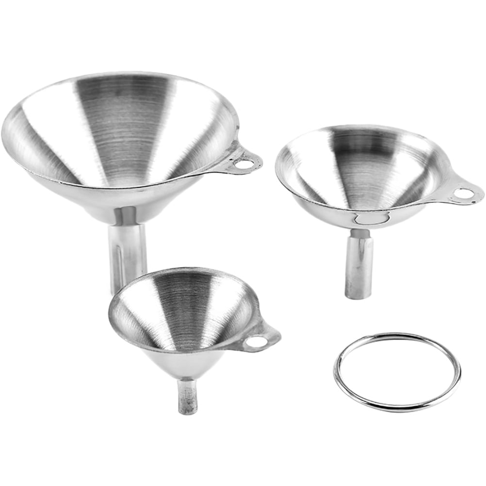 HEMOTON 1 Set of Stainless Steel Funnels Liquid Transferring Funnels ...