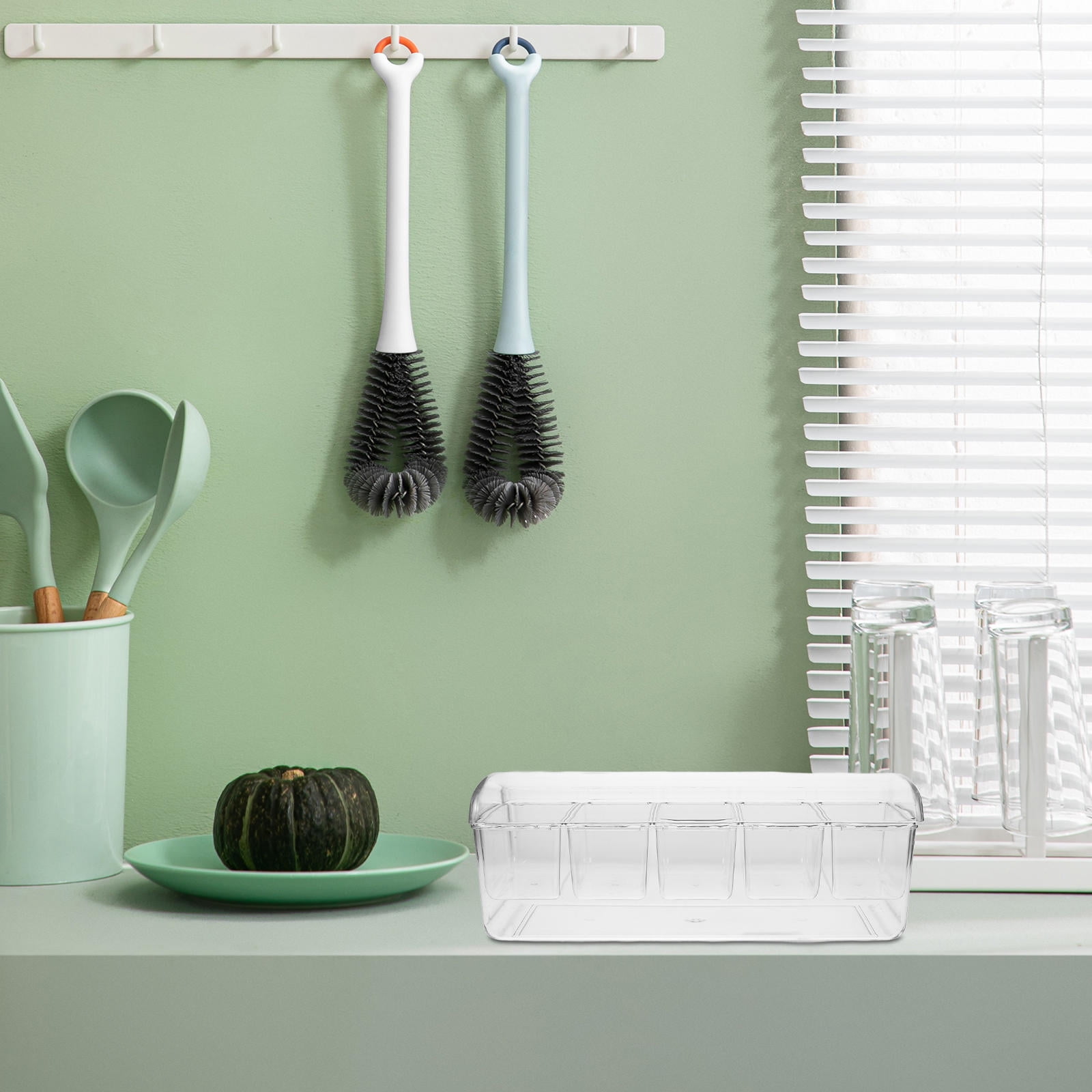 HEMOTON 1 set of Containers for Fridge Ice Chilling Salad Holder for ...