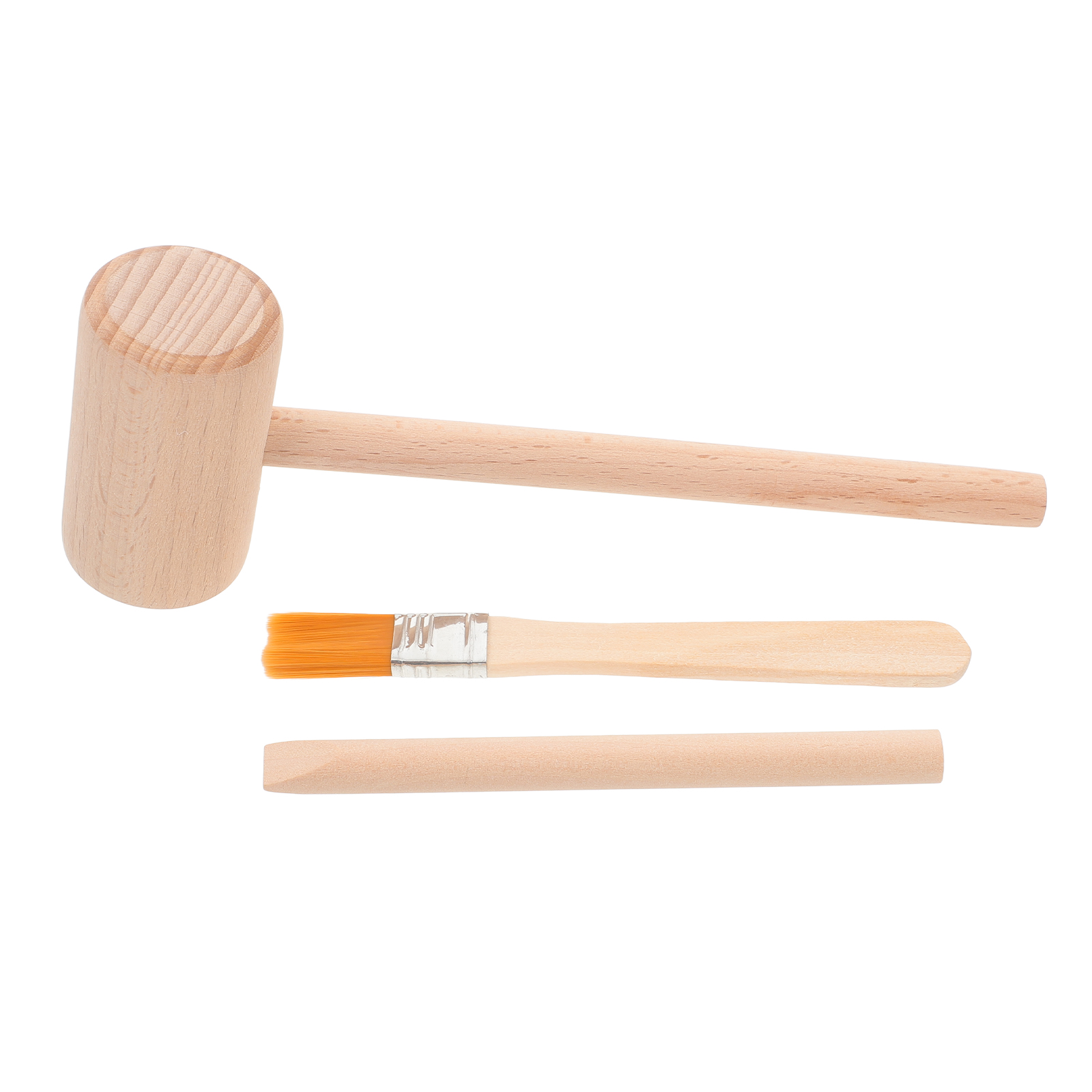 HEMOTON 1 Set of Kids Wooden Dig Tool Toy Kit with Hammer Brush and ...