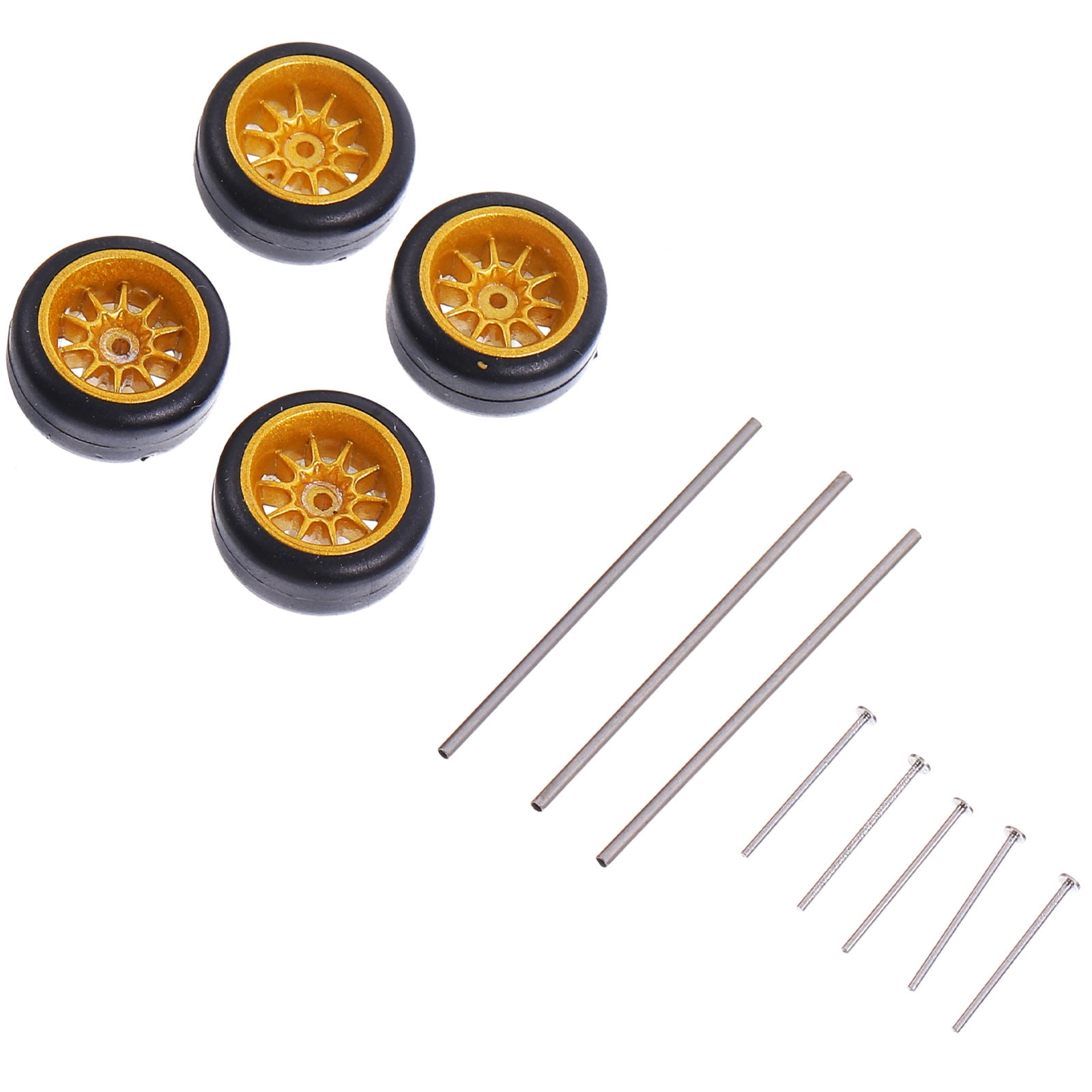 DEEPCRAFF Car Toy Wheel Replacement Wheels Gold 1 Set - Walmart.com