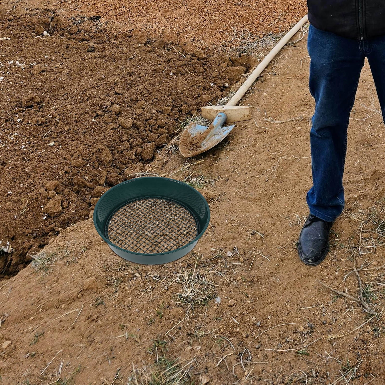 HEMOTON 1 set of Soil Sifter for Gardening Metal Sieve with Replaceable ...