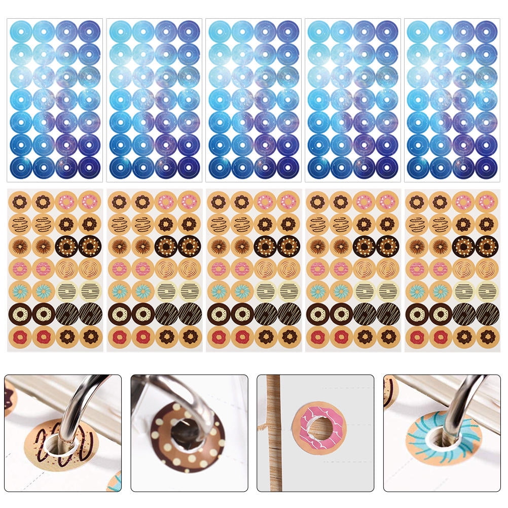 HEMOTON 10 Bags Paper Binder Reinforcement Stickers Repairing Hole ...
