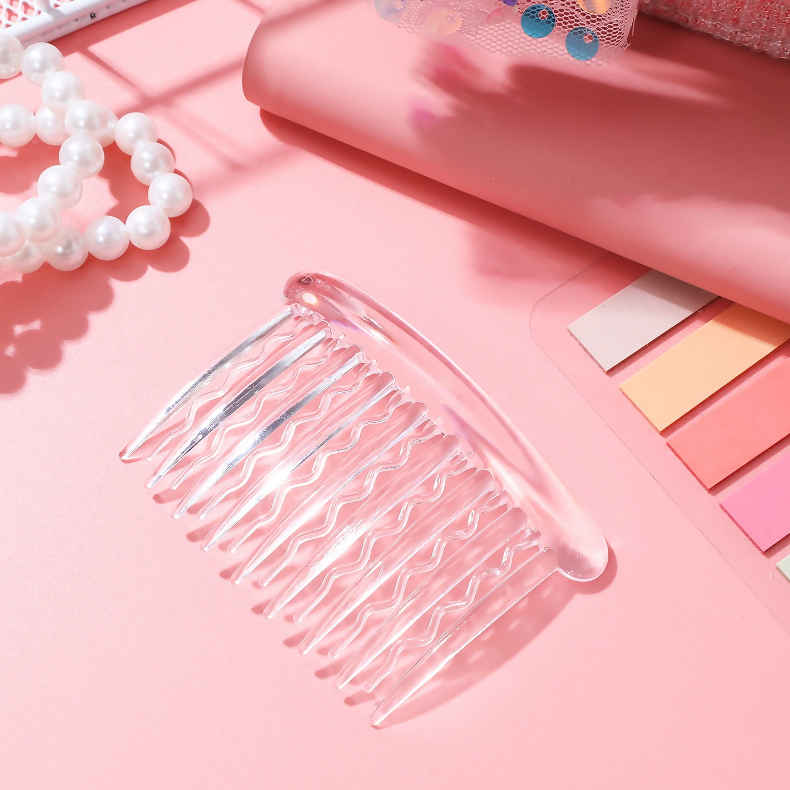 HEMOTON 10 PCS Hair Combs for Women Accessories Curly Miss Transparent ...