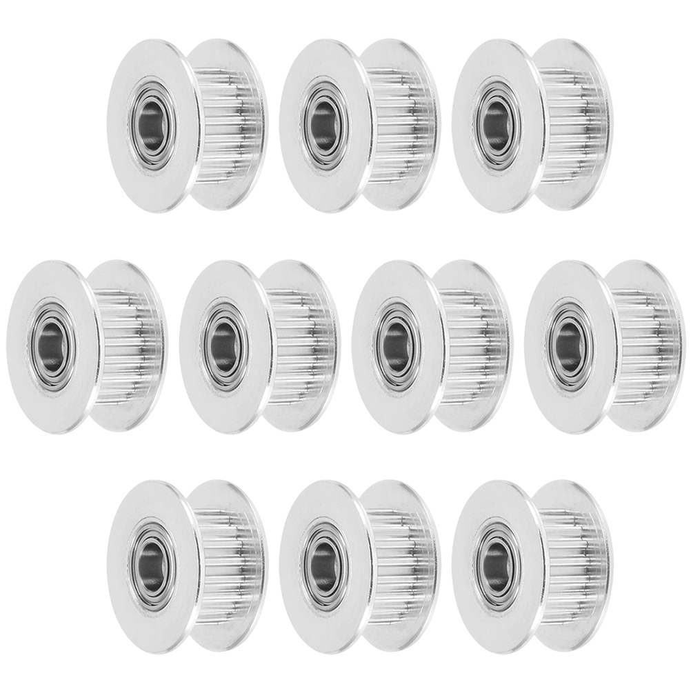 HEMOTON 10 PCS Pulley for 3D Printer Timing Wheel Belt Synchronous Wheels Silver - Walmart.com
