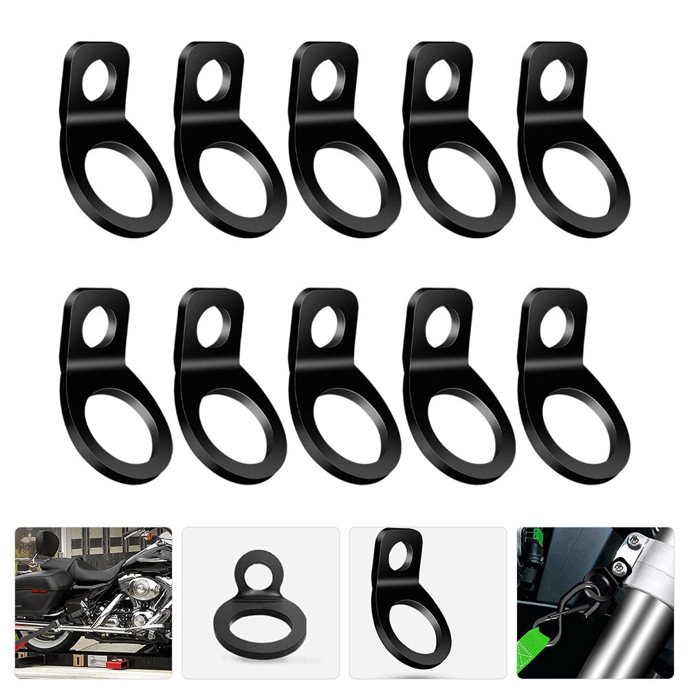 HEMOTON 10 Pcs Black Hooks for Hanging Tie down Anchor Strapping Truck ...