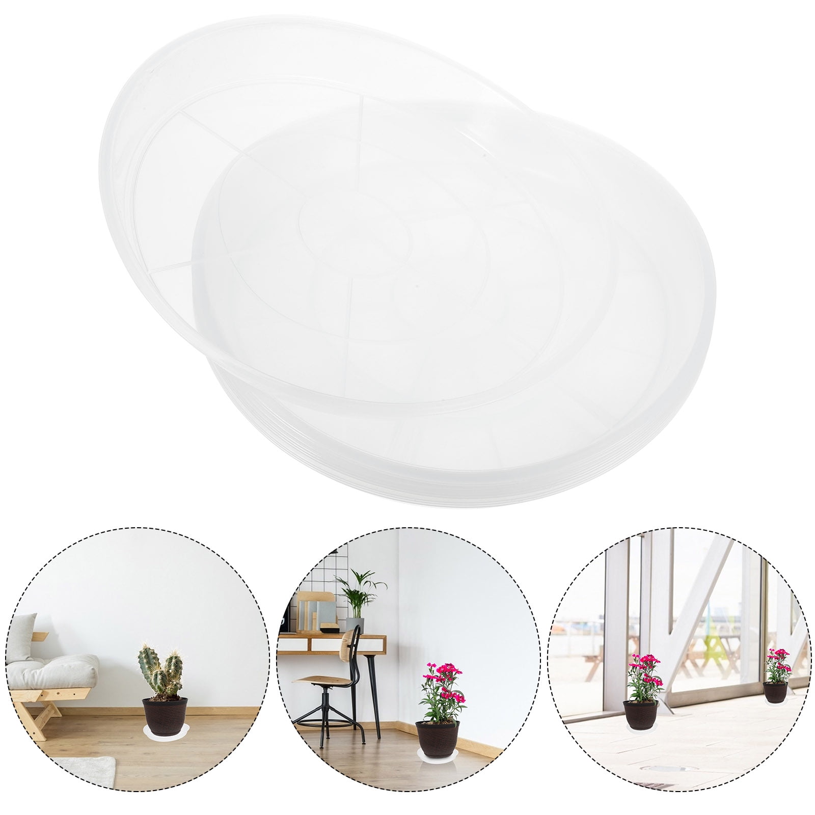 HEMOTON 10 Pcs Flower Pot Mat Drainage Water Trays for Plants Nursery ...