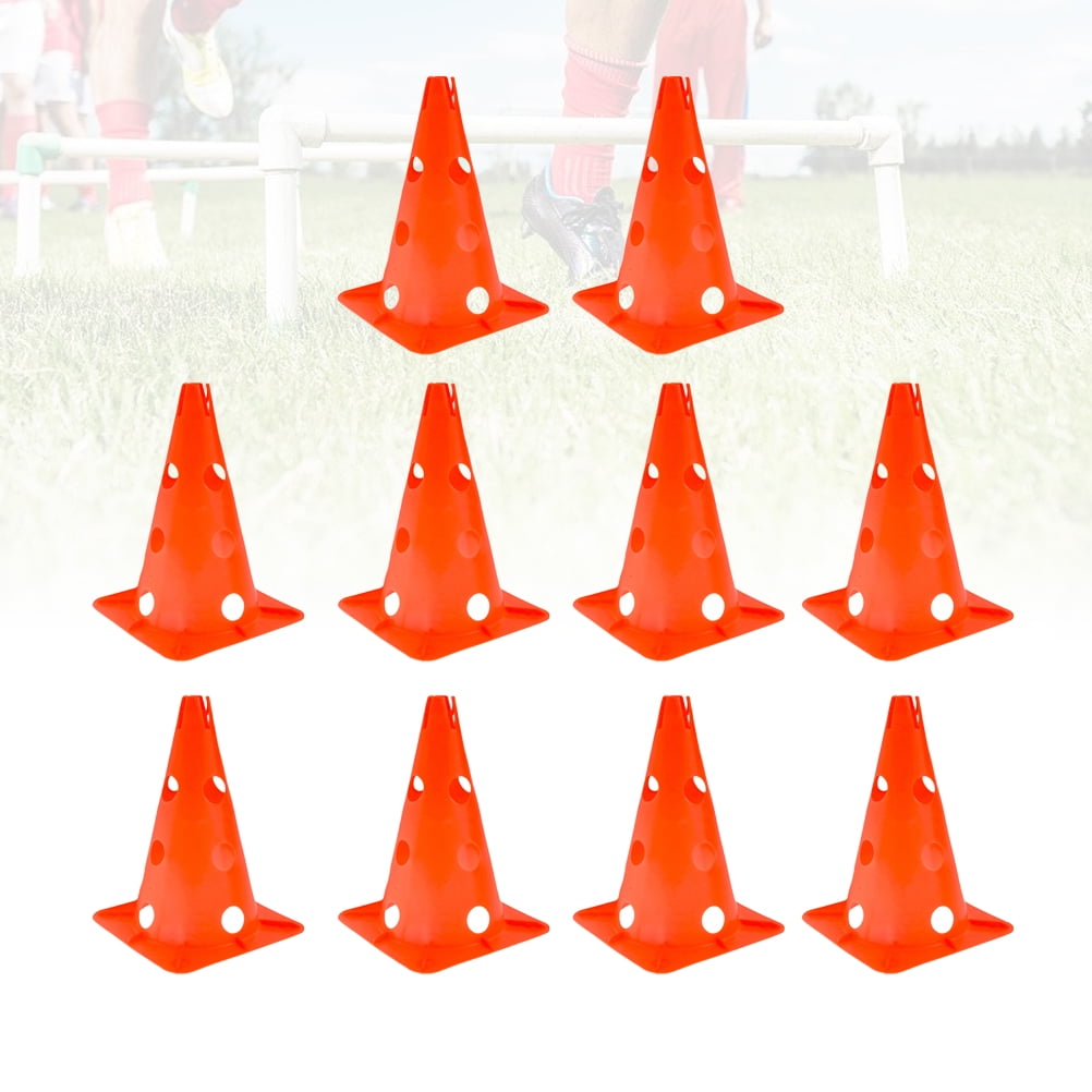 HEMOTON 10 Pcs Football Hurdles Cones for Training Outdoor Field ...