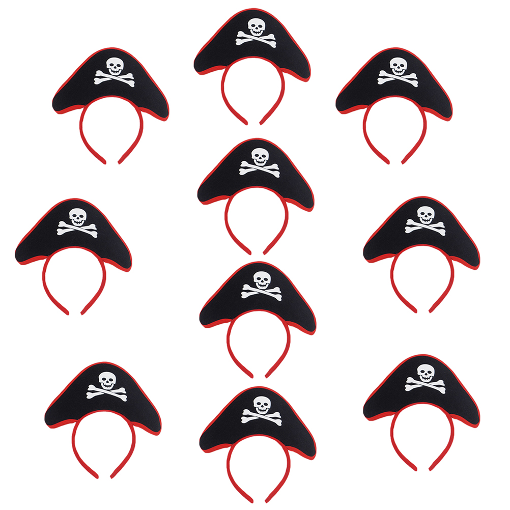 HEMOTON Pirate Skull Hair Hoop for Kids Party Headwear Cloth Black ...