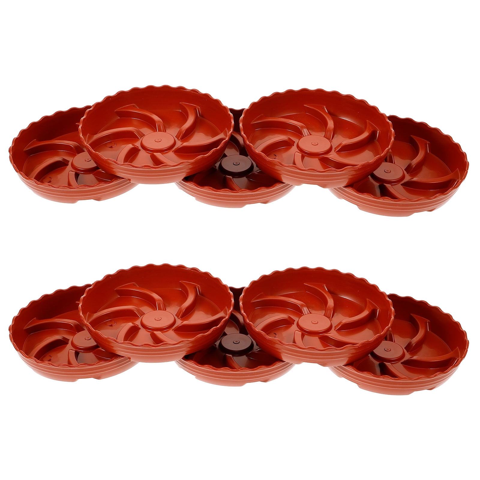 HEMOTON 10 Pcs Plant Pot Saucers Watering Trays for Plants Flower ...