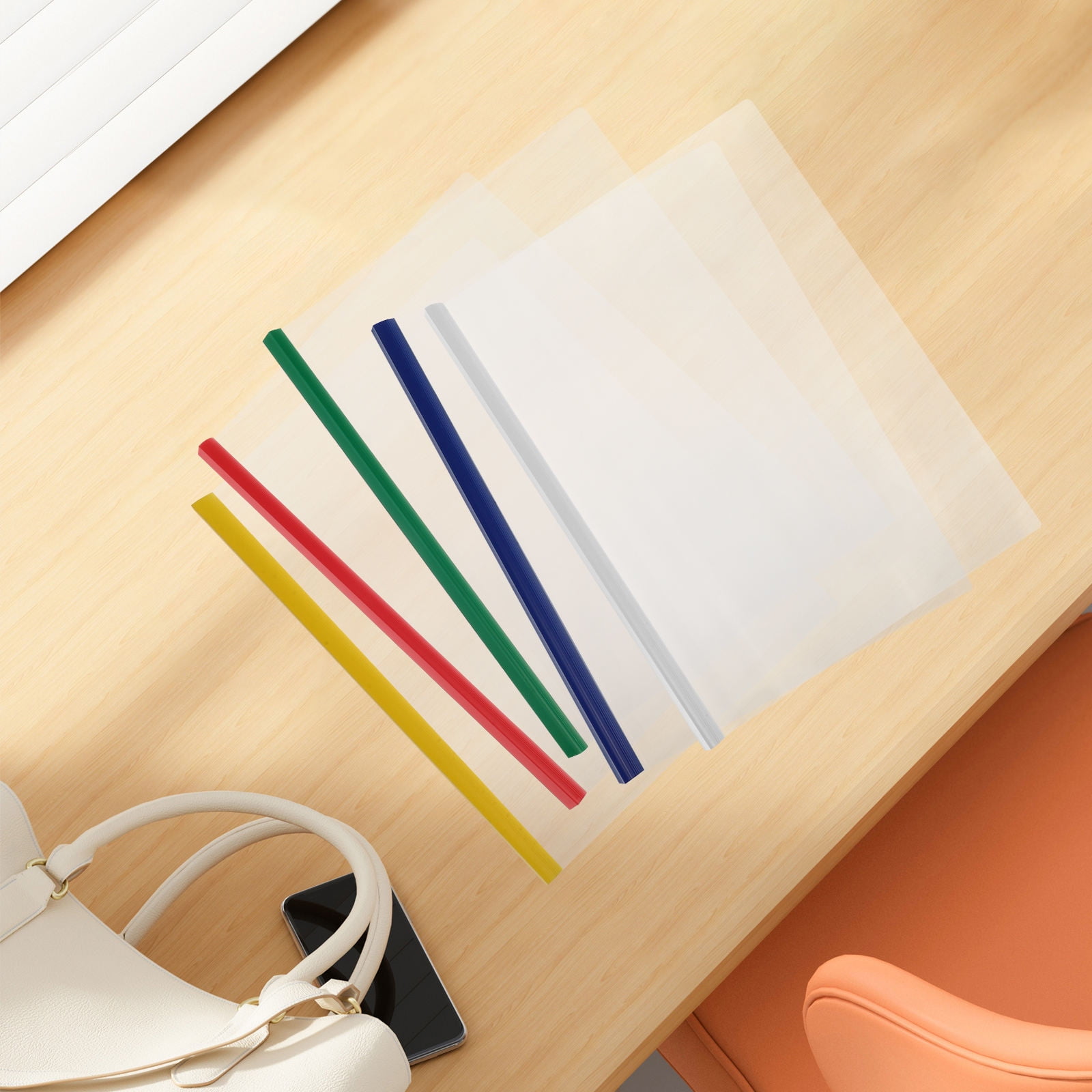 HEMOTON 10 Pcs Report Covers Sliding Bar Clear Folders for Documents ...