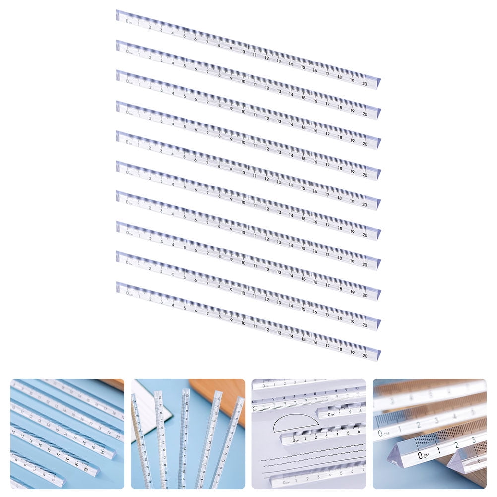 RENACLIPY Multi-Function Transparent Scale Ruler for Students, Easy to ...