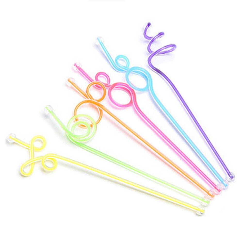 HEMOTON 10 Pcs Spiral Stirrer Cocktail Sticks Heart Shape Swizzle ...