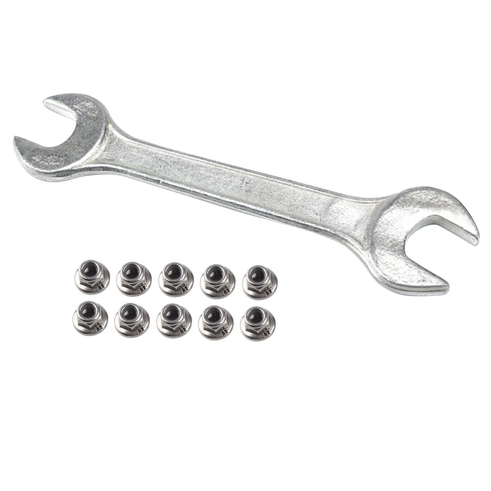 HEMOTON 10 Pcs Stainless Steel Lock Nut Flange Locknut Wrenches ...