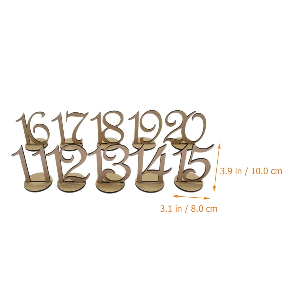 HEMOTON 10 Pcs Wedding Day Digital Seat Board Classic Style Table ...