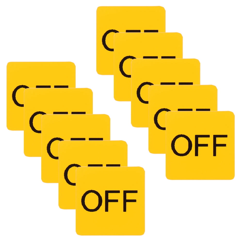 HEMOTON 10 Sheets Caution Decal off Stickers Small Switch Accessories ...