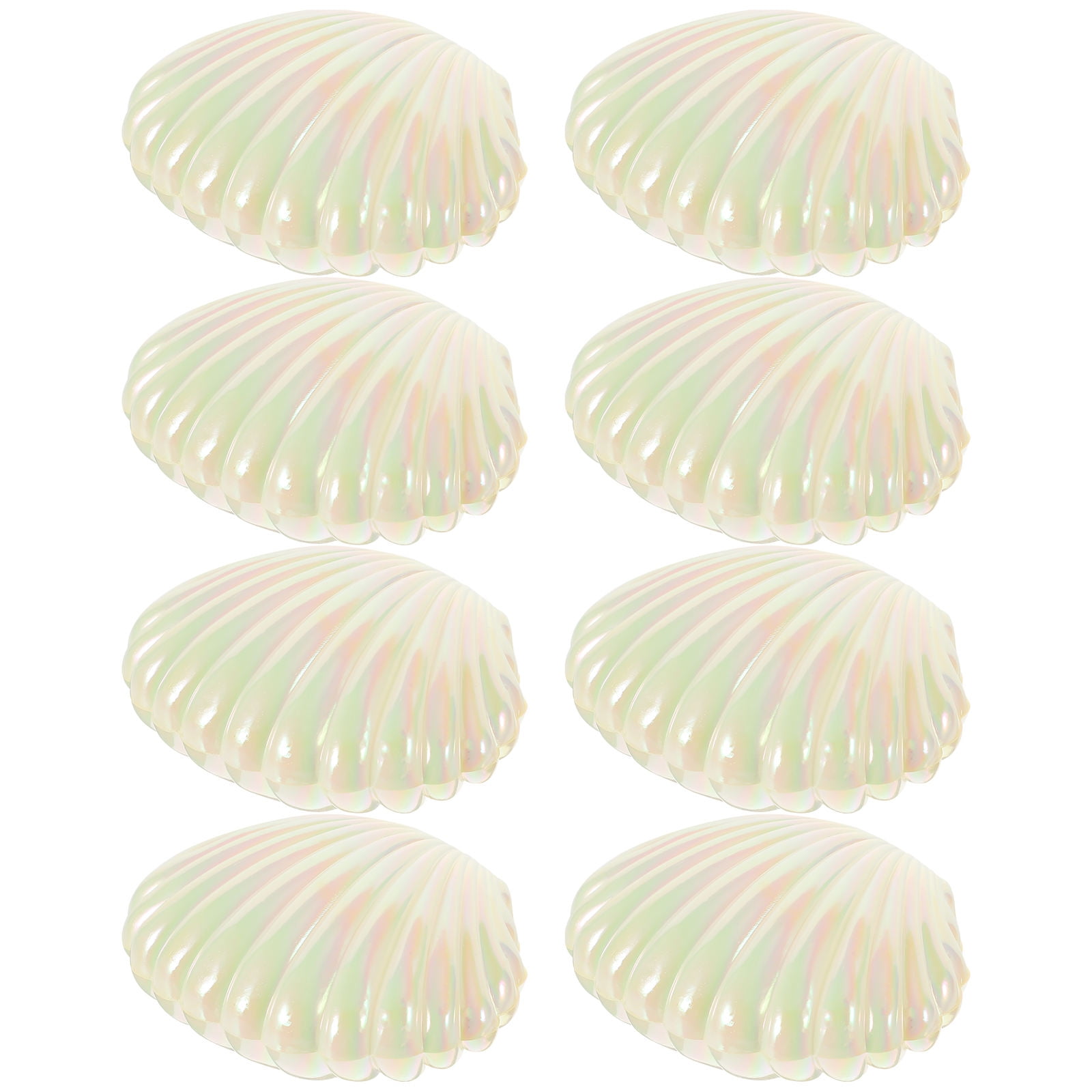 HEMOTON 10 White Plastic Seashell Candy Boxes for Party Favors and ...