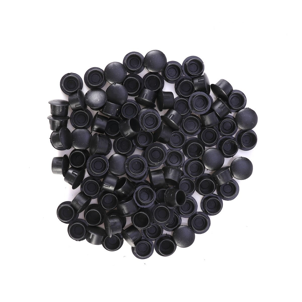 SOPOTUTU 100Pcs Door Hinge Decorative Covers Black Plastic Screw Caps ...