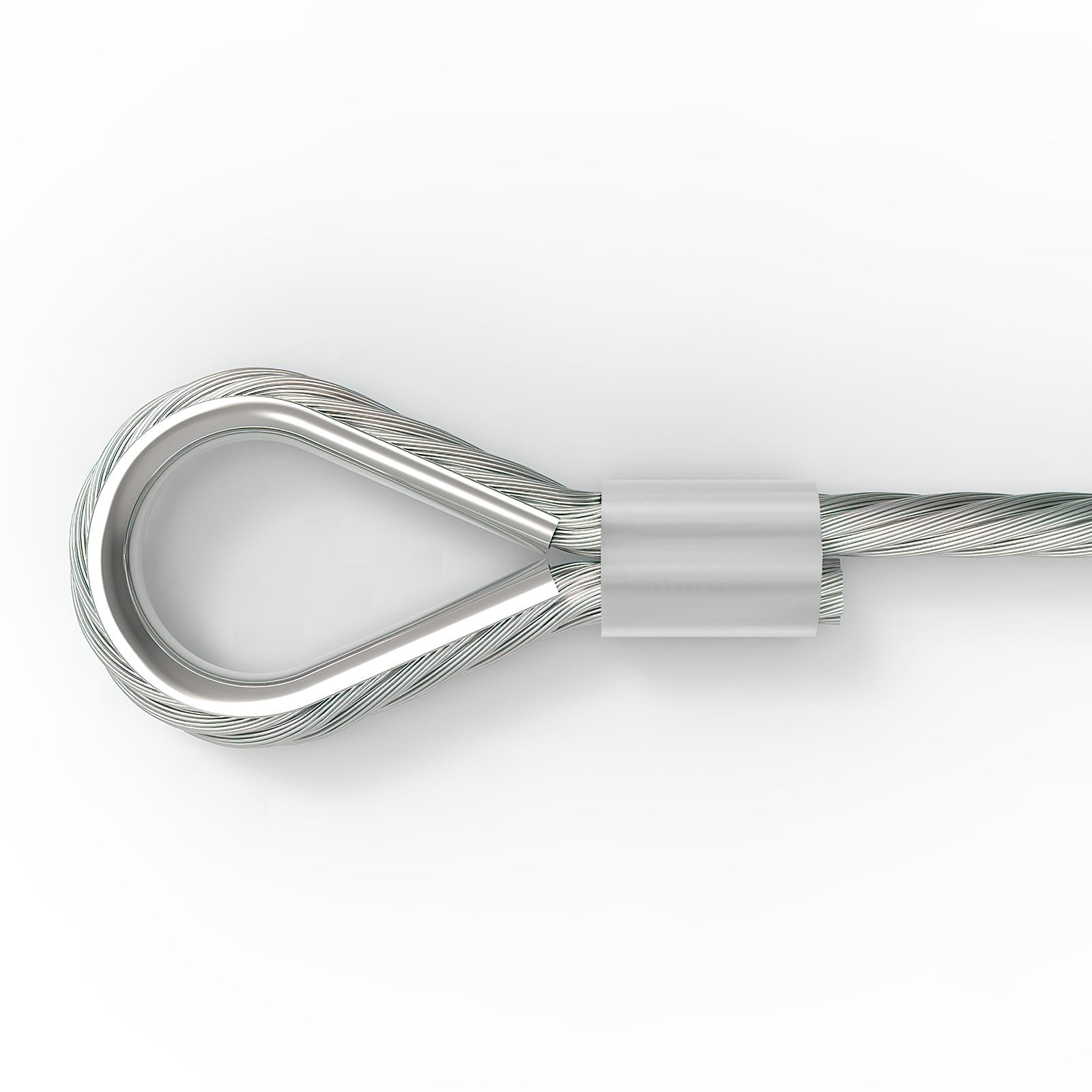 HEMOTON 100 Pcs Aluminum Sleeve for Wire Rope Loops Chuck Cable ...