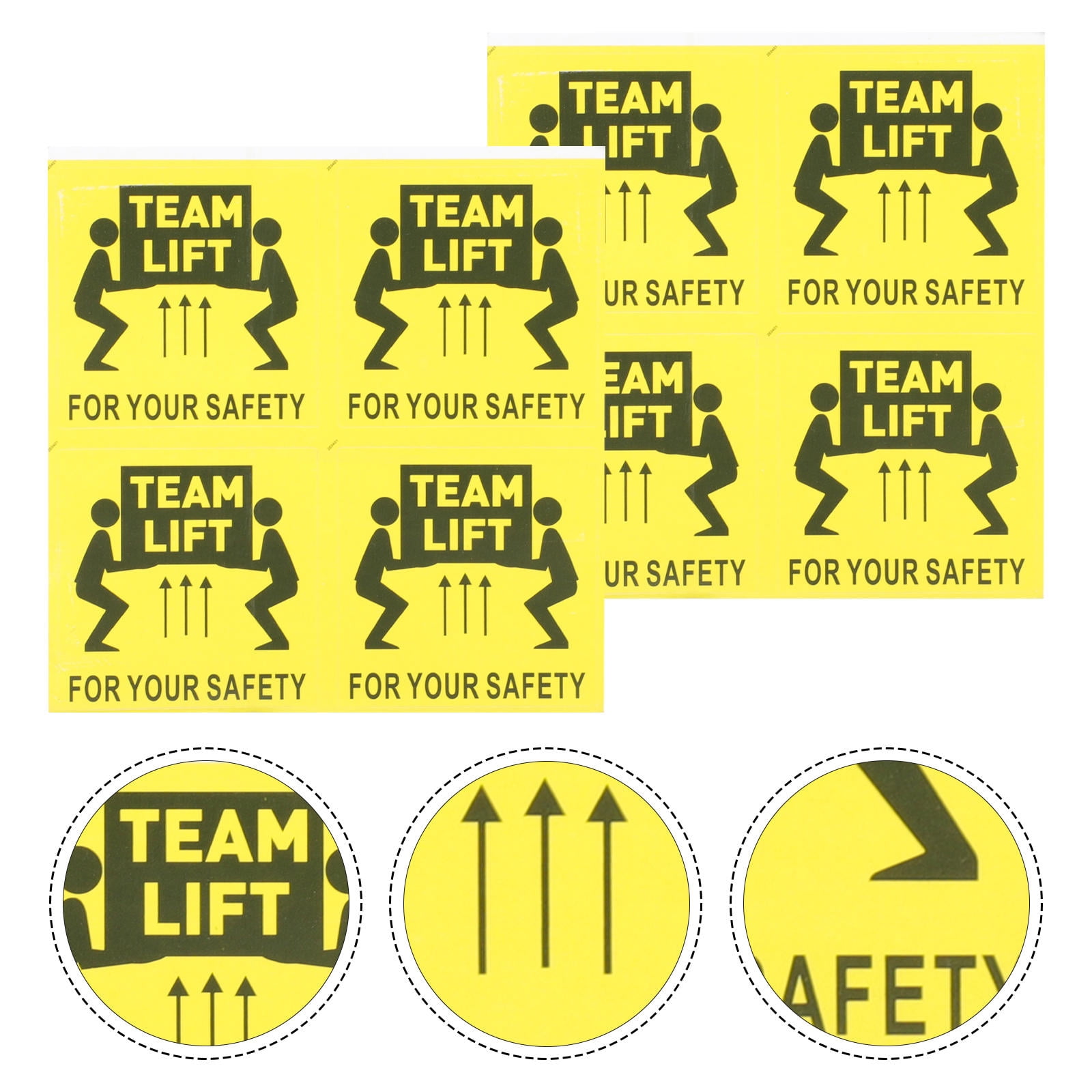 HEMOTON 100 Pcs Caution Warning Labels Moving Alert Packaging Yellow ...