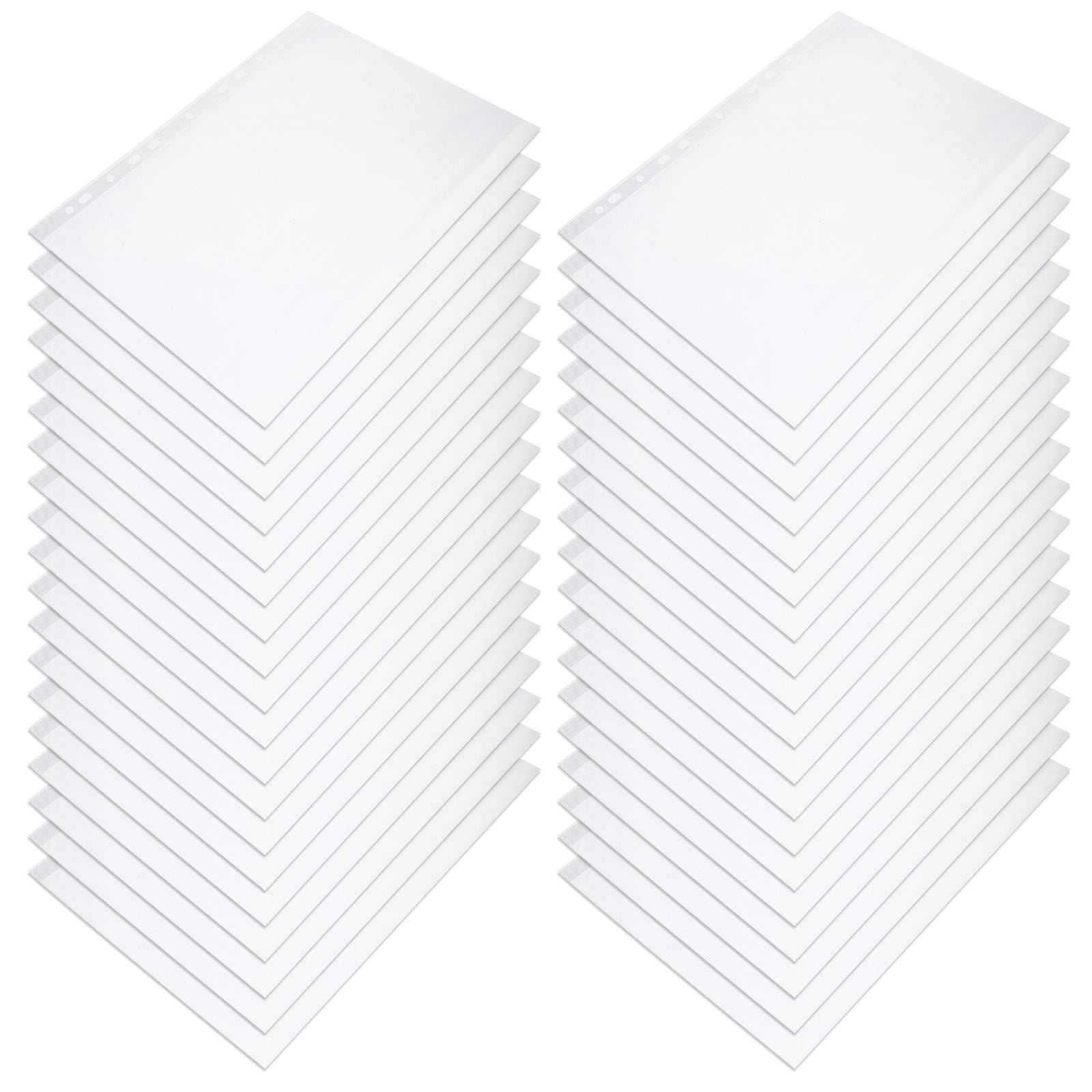 HEMOTON 100 Pcs File Protectors for School Document Folders Holes ...